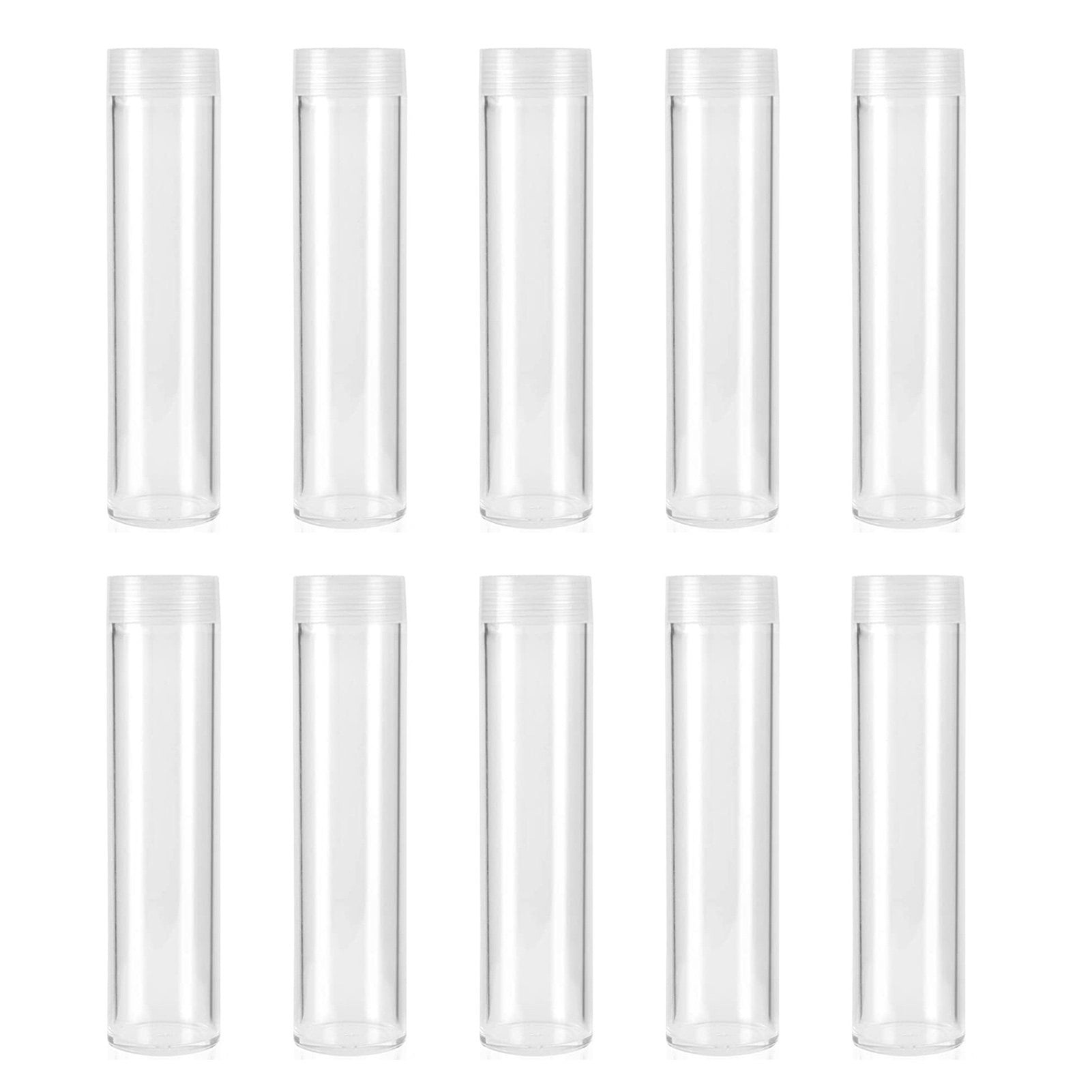 Gardenne Clear Plastic Coin Tube Coin Storage Tube Transparent Plastic ...