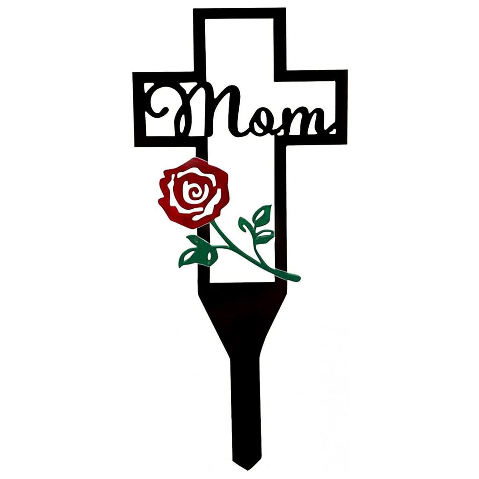 Gardenne Cross Stake Silhouette Stake Decorative Garden Stake Hollow ...