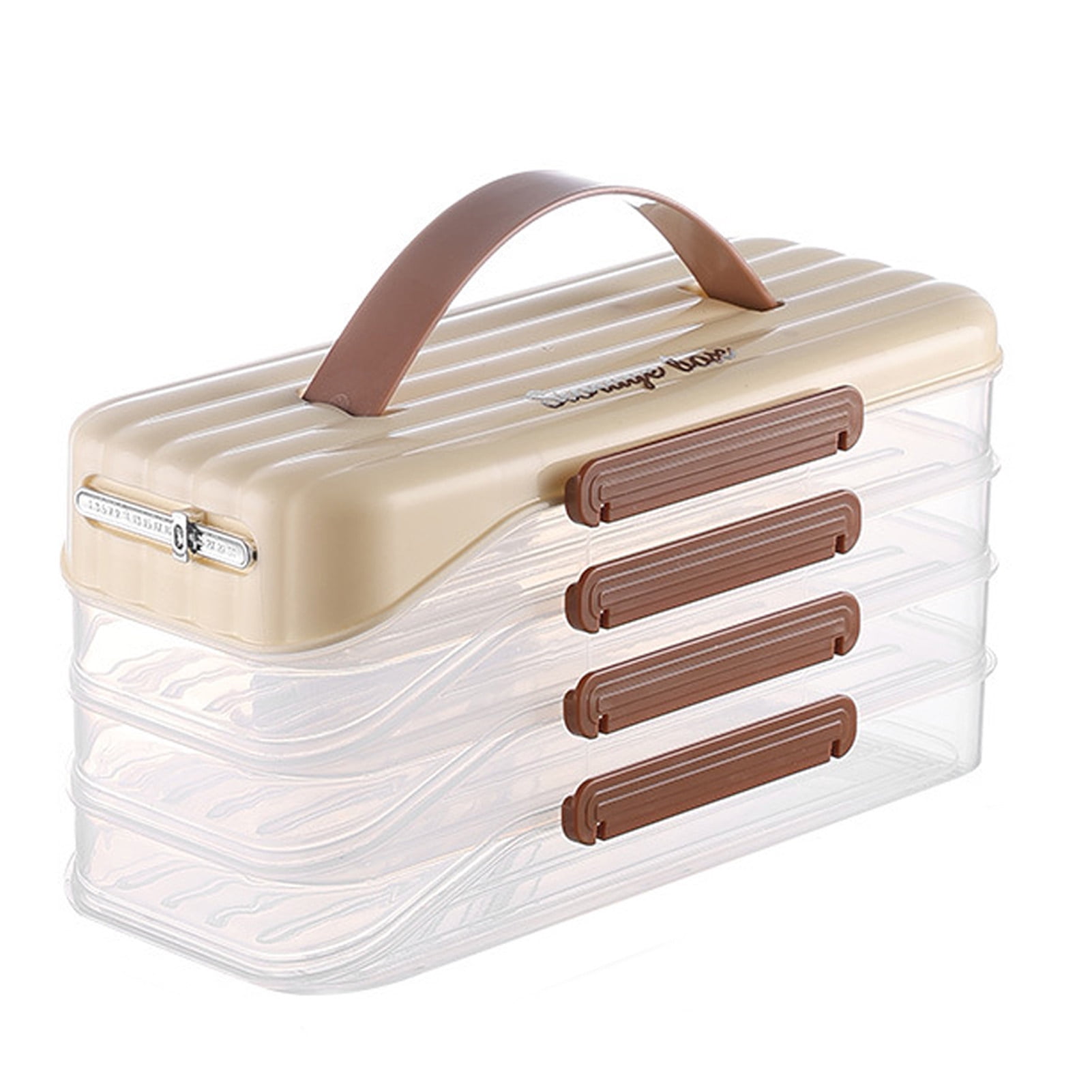 Gardenne Freezer Dumpling Storage Box 4 layer Dumpling Box with Spoon ...