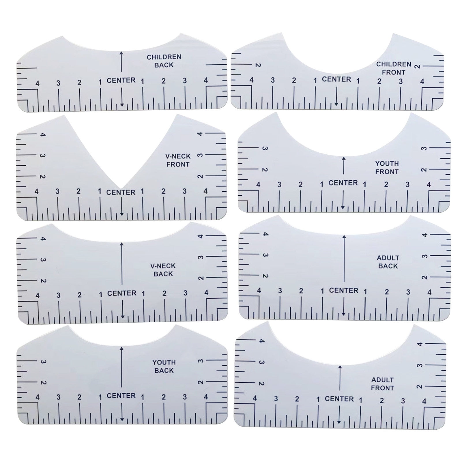 Gardenne T shirt Design Alignment Tool Vinyl T shirt Ruler Set 8Pcs T ...