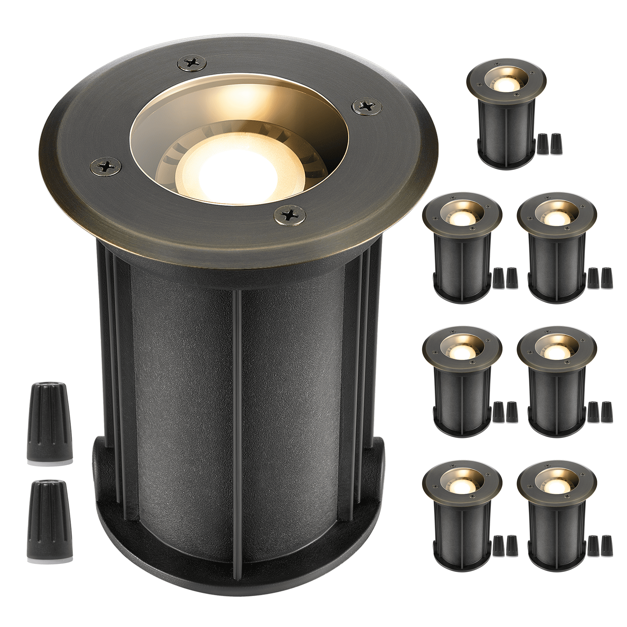 Gardenreet Brass 12V Well Light, Waterproof LED Outdoor Low Voltage ...