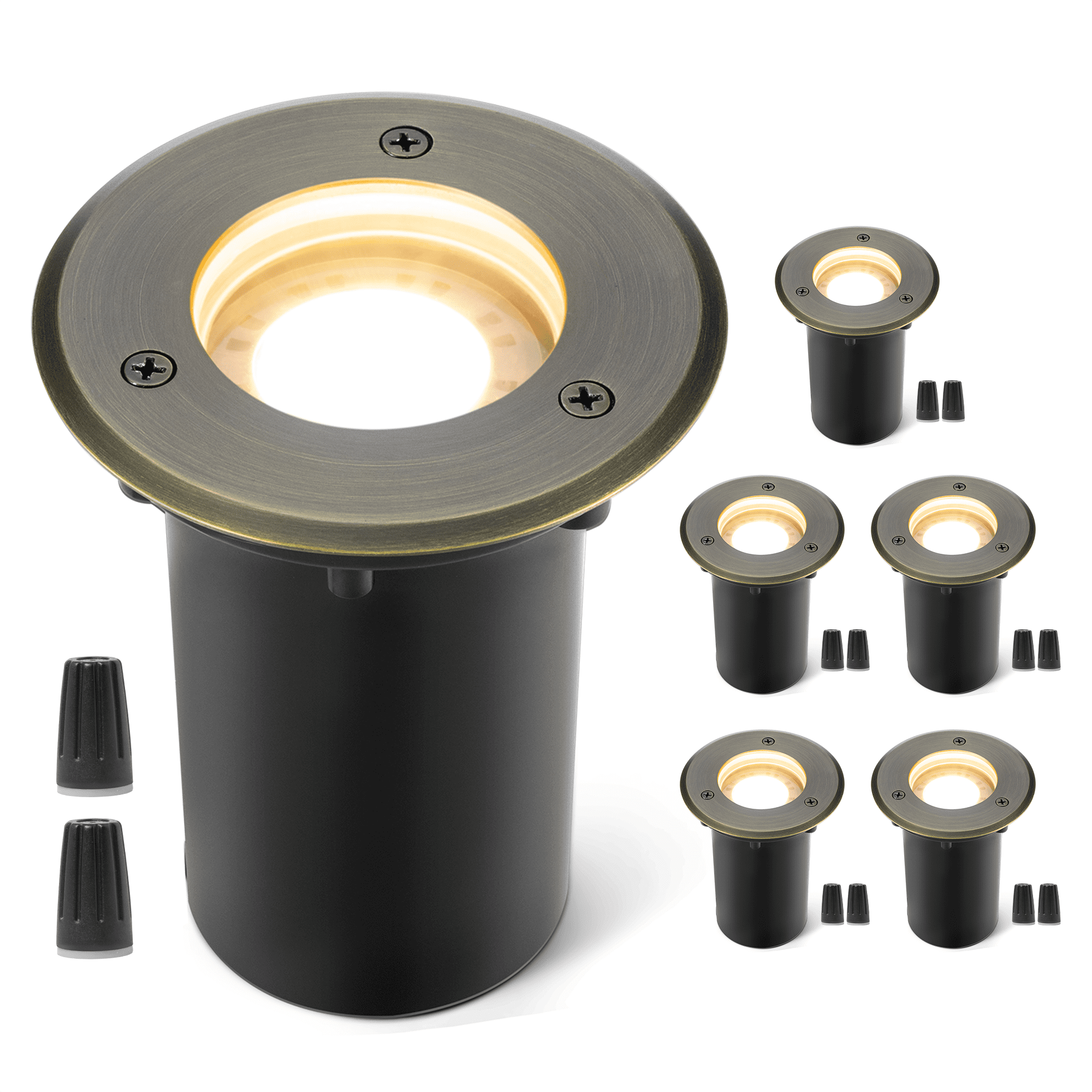 Gardenreet Brass 12v Well Light, Waterproof Low Voltage LED Outdoor ...
