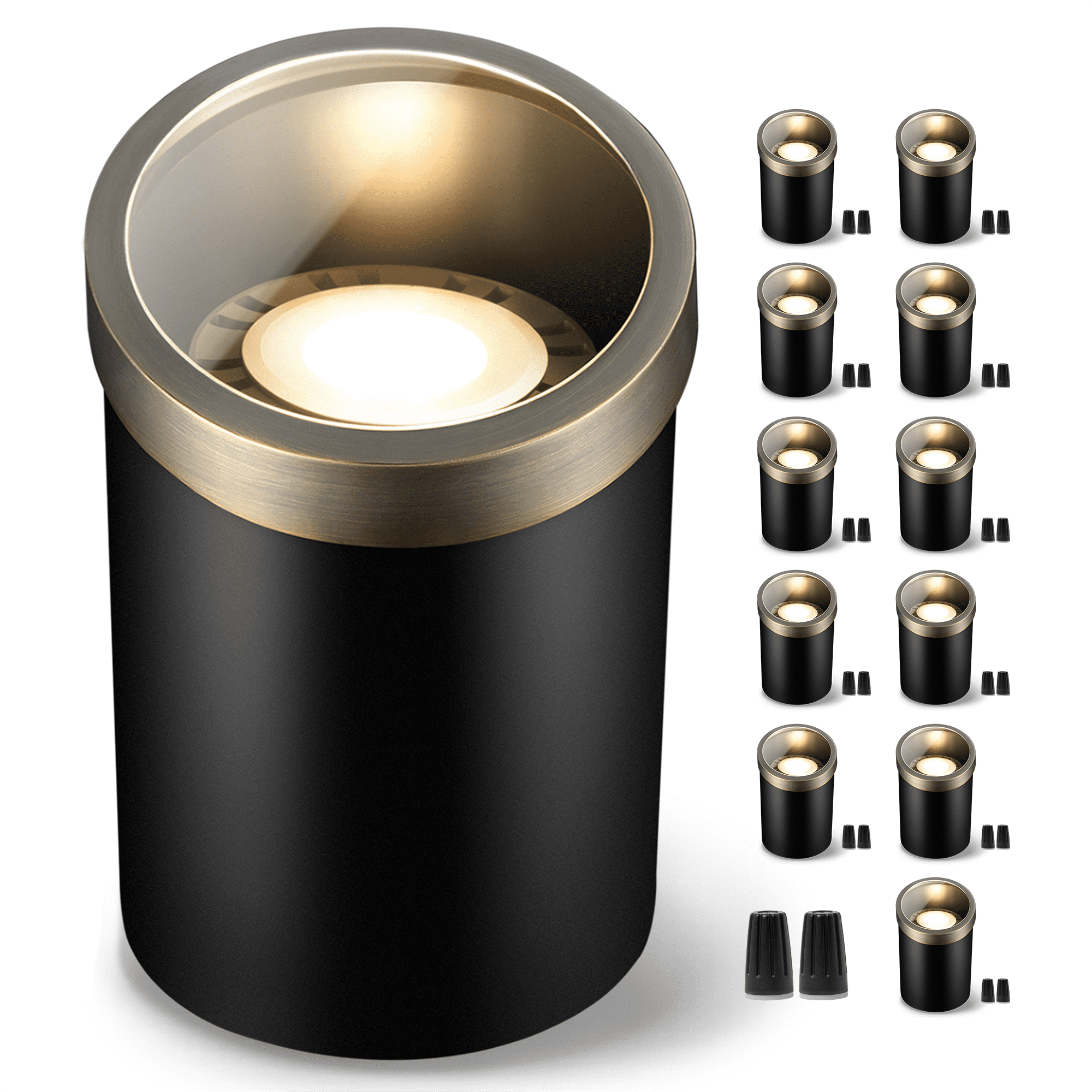 Gardenreet Brass Landscape Lighting Well Light, 12V LED Outdoor ...