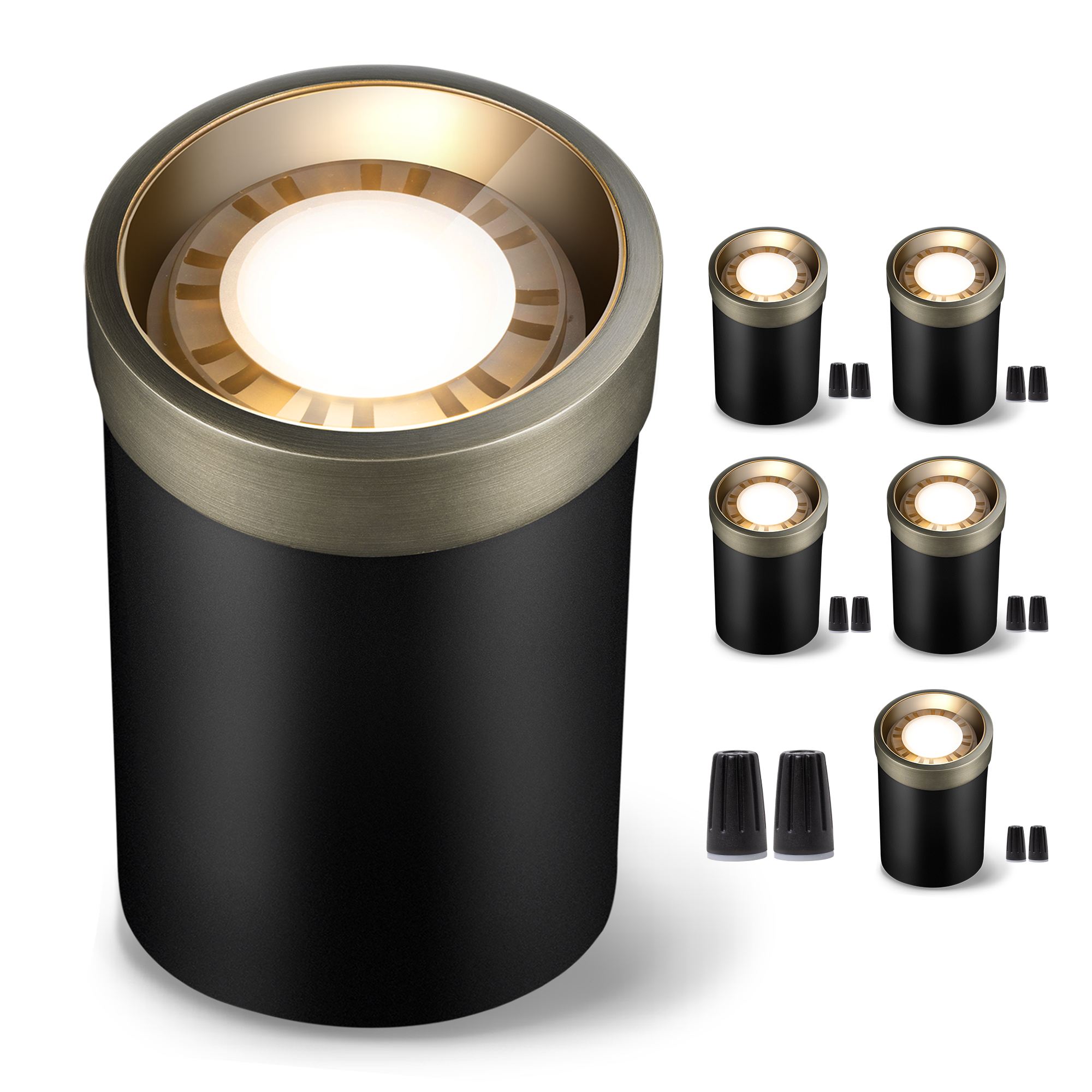 Gardenreet Brass Landscape Lighting Well Light, 12V LED Outdoor Low ...