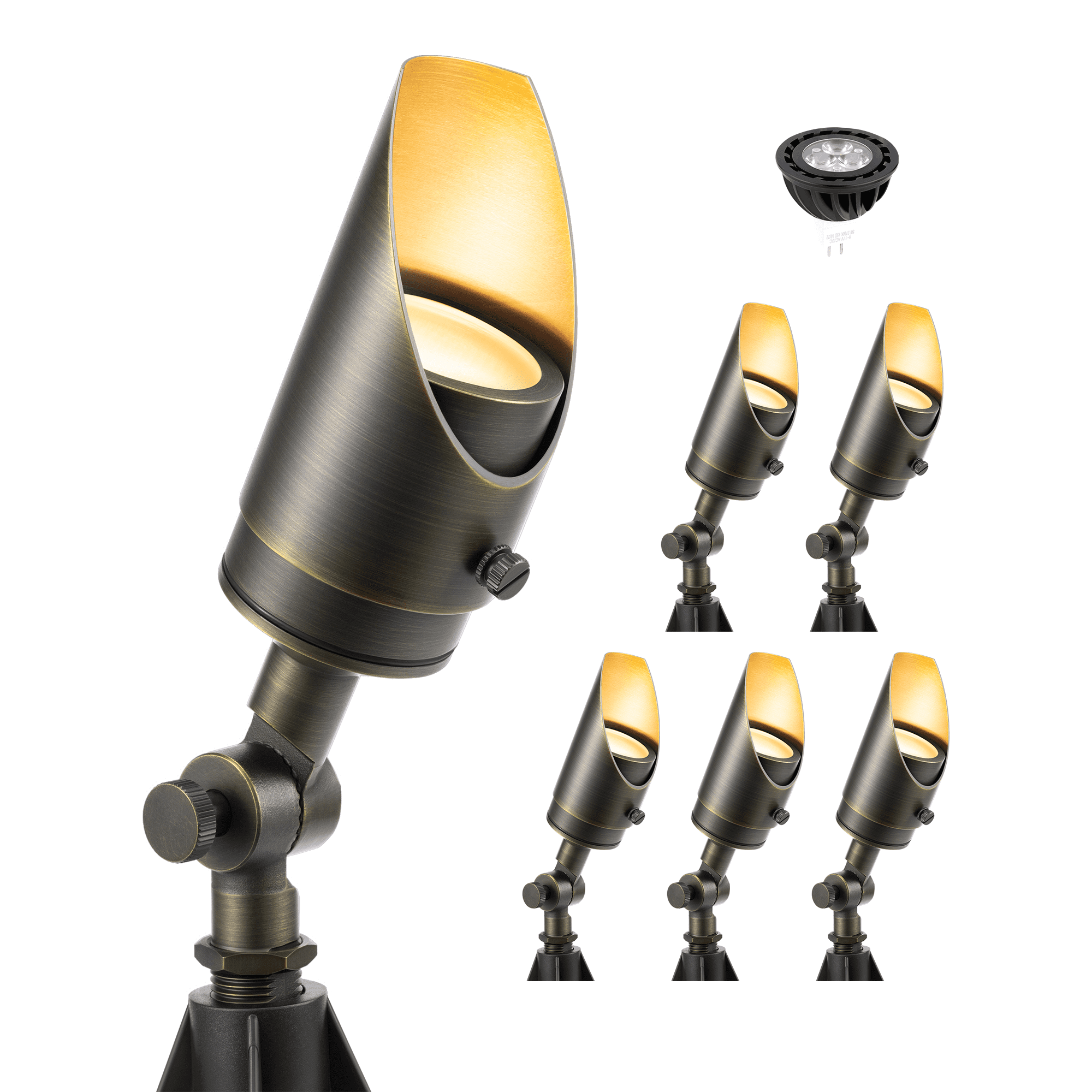 Gardenreet Brass Low Voltage Landscape Spotlights,12V LED Outdoor ...