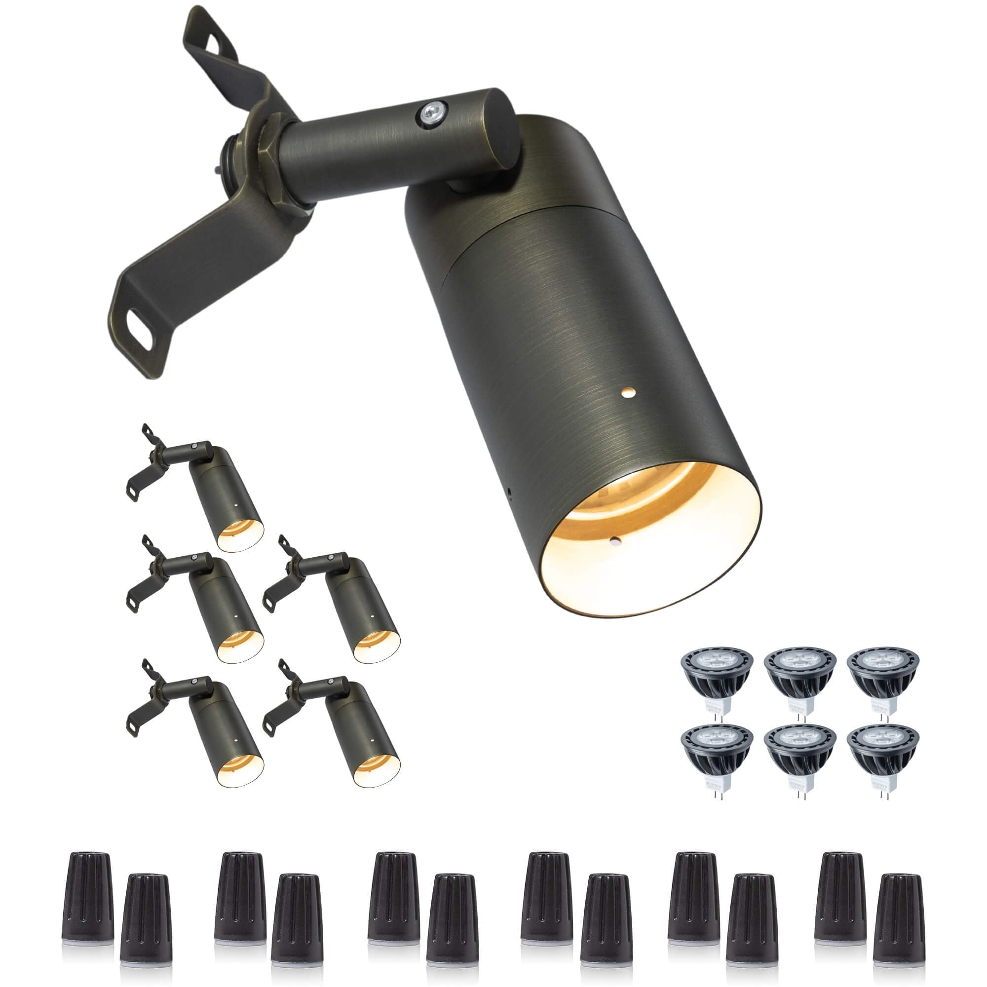 Gardenreet Brass Low Voltage Down Lights, 12V Outdoor LED Landscape Spot Downlights for Pillar ...