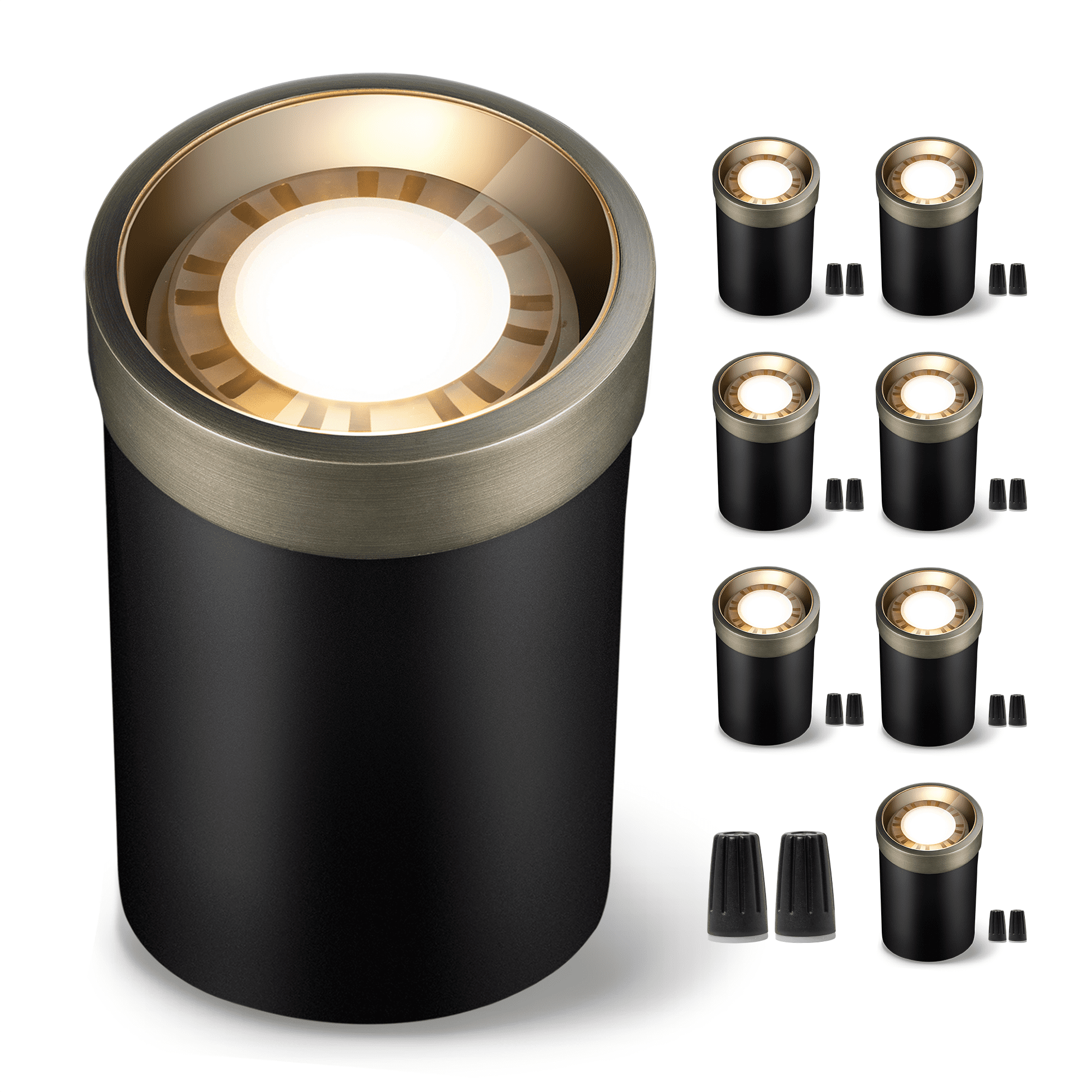 Gardenreet Brass Low Voltage Outdoor Well Lights, 12V LED Waterproof ...