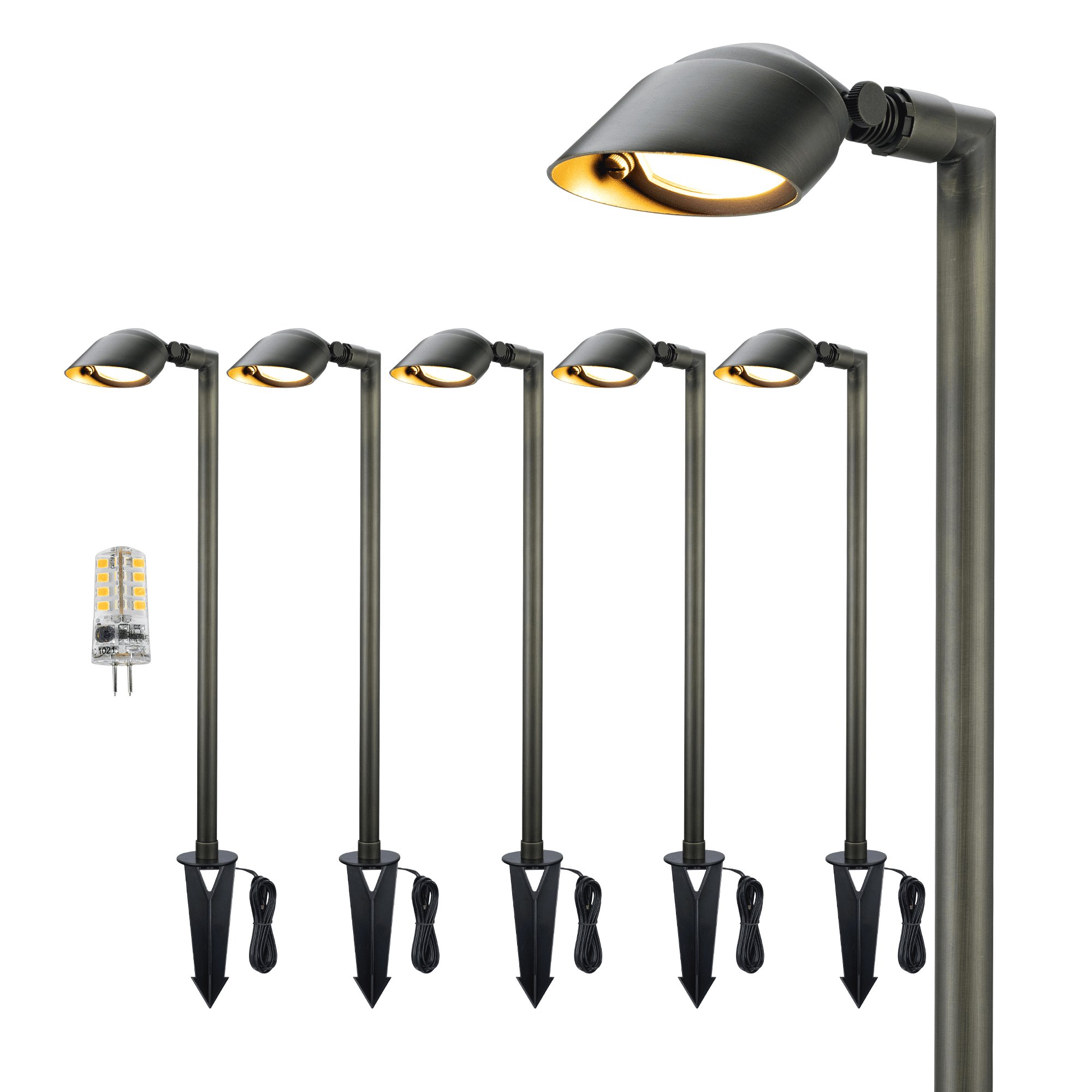 Gardenreet Brass Low Voltage Pathway Lights, 12V Outdoor LED Landscape ...