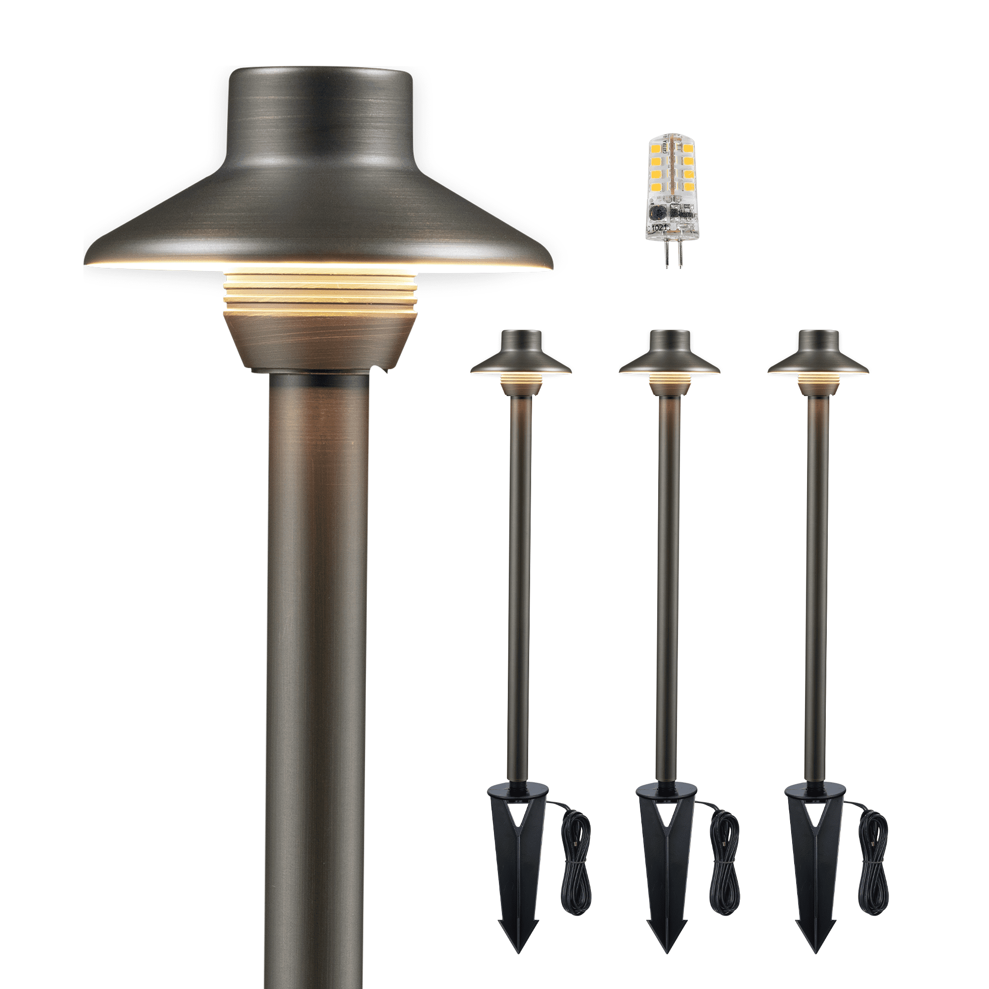 Gardenreet Brass Low Voltage Pathway Lights, 12V Outdoor LED Landscape ...