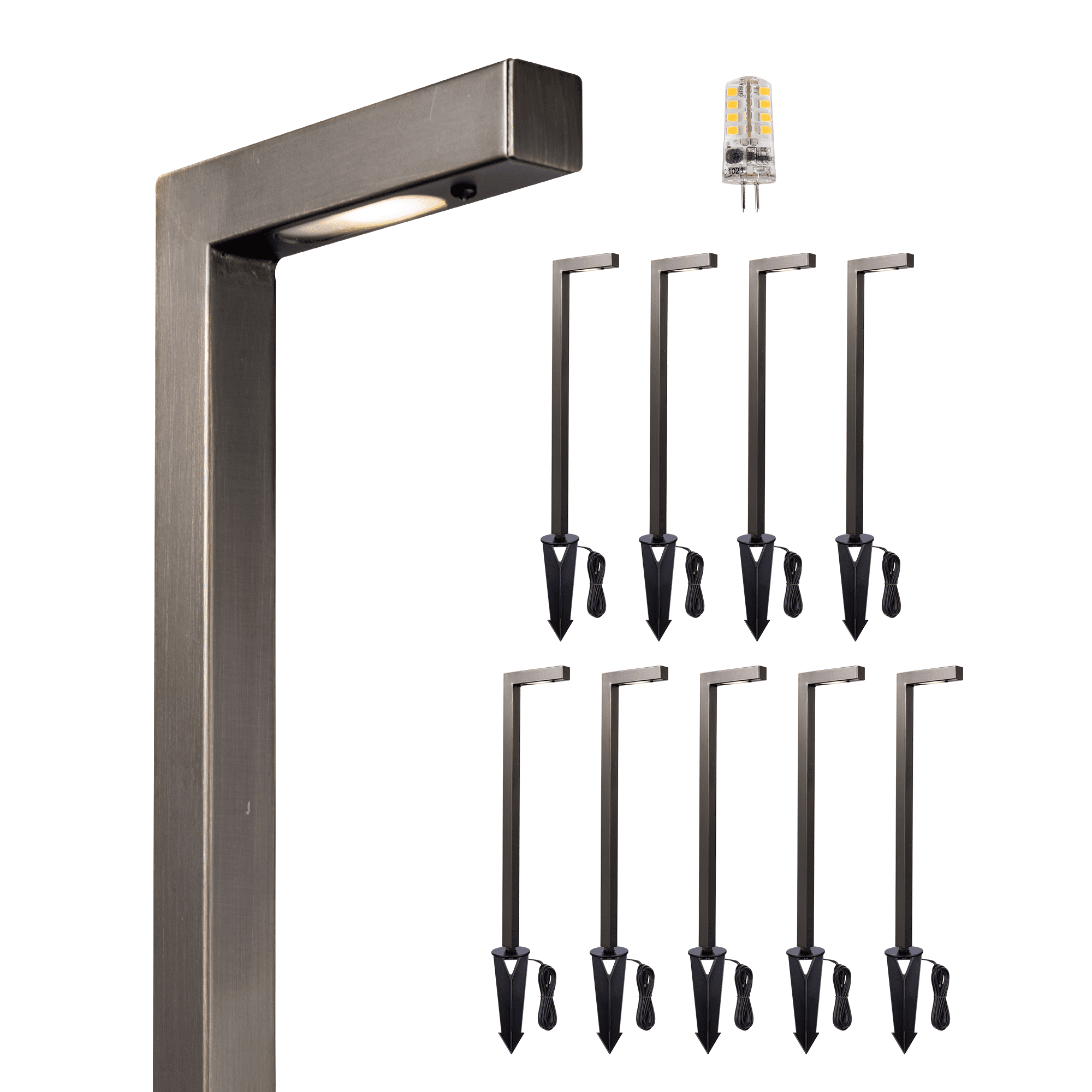 Gardenreet Brass Low Voltage Pathway Lights, Outdoor LED 12V Landscape ...