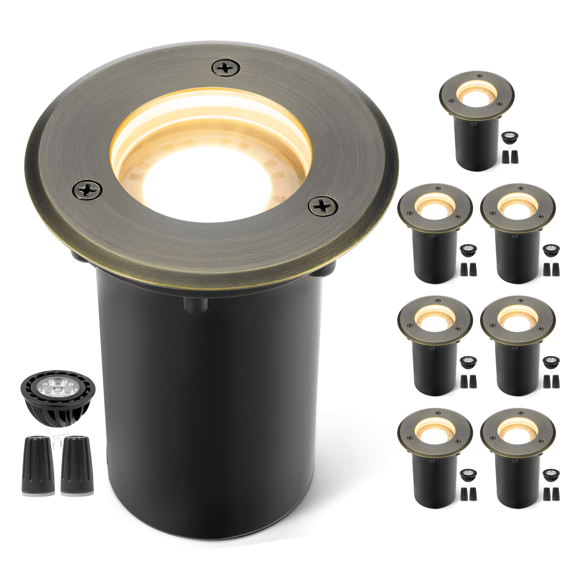Gardenreet Brass Well Lights Landscape Led In Ground, Waterproof 12V ...