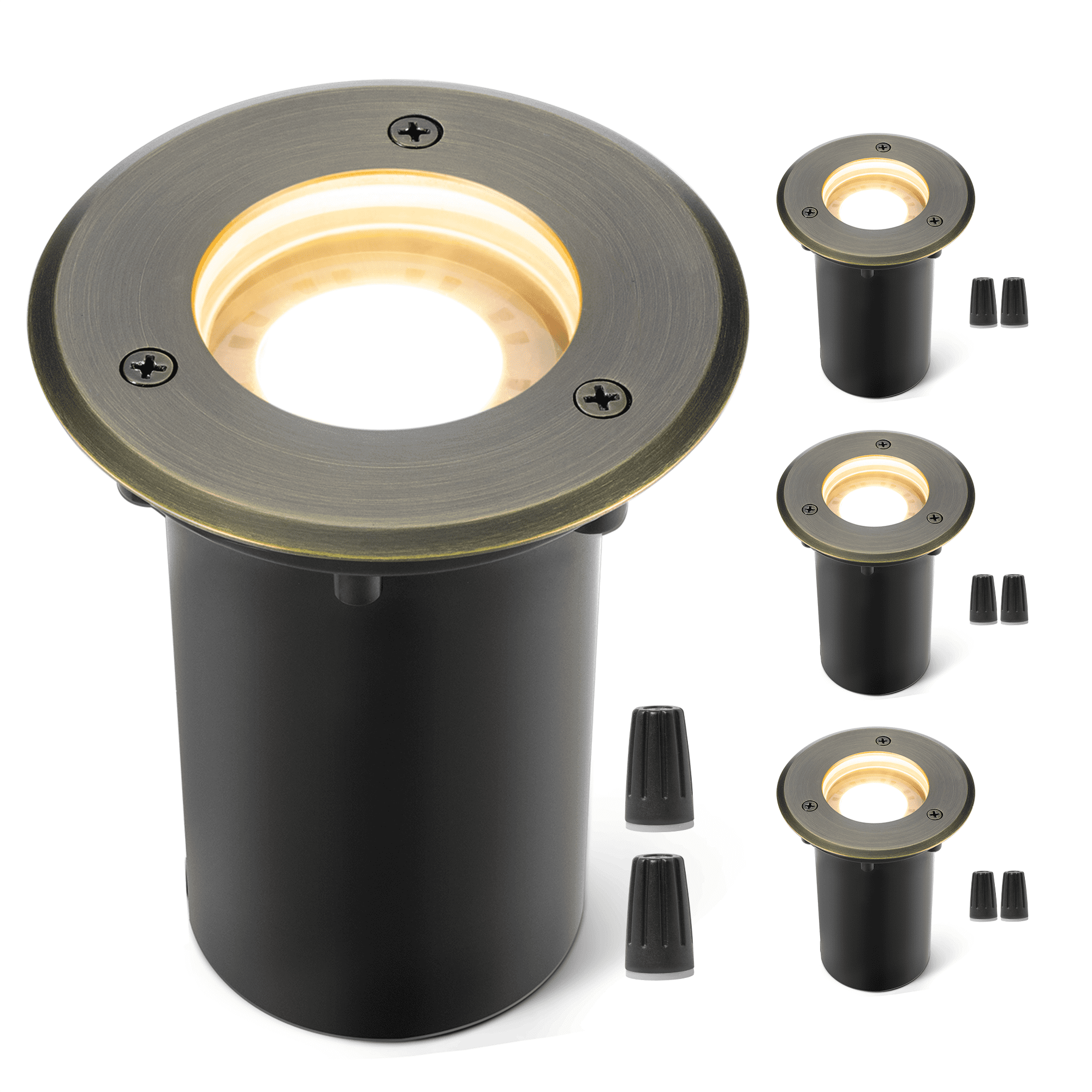 Gardenreet Brass Well Lights Low Voltage, Waterproof 12V LED Outdoor ...