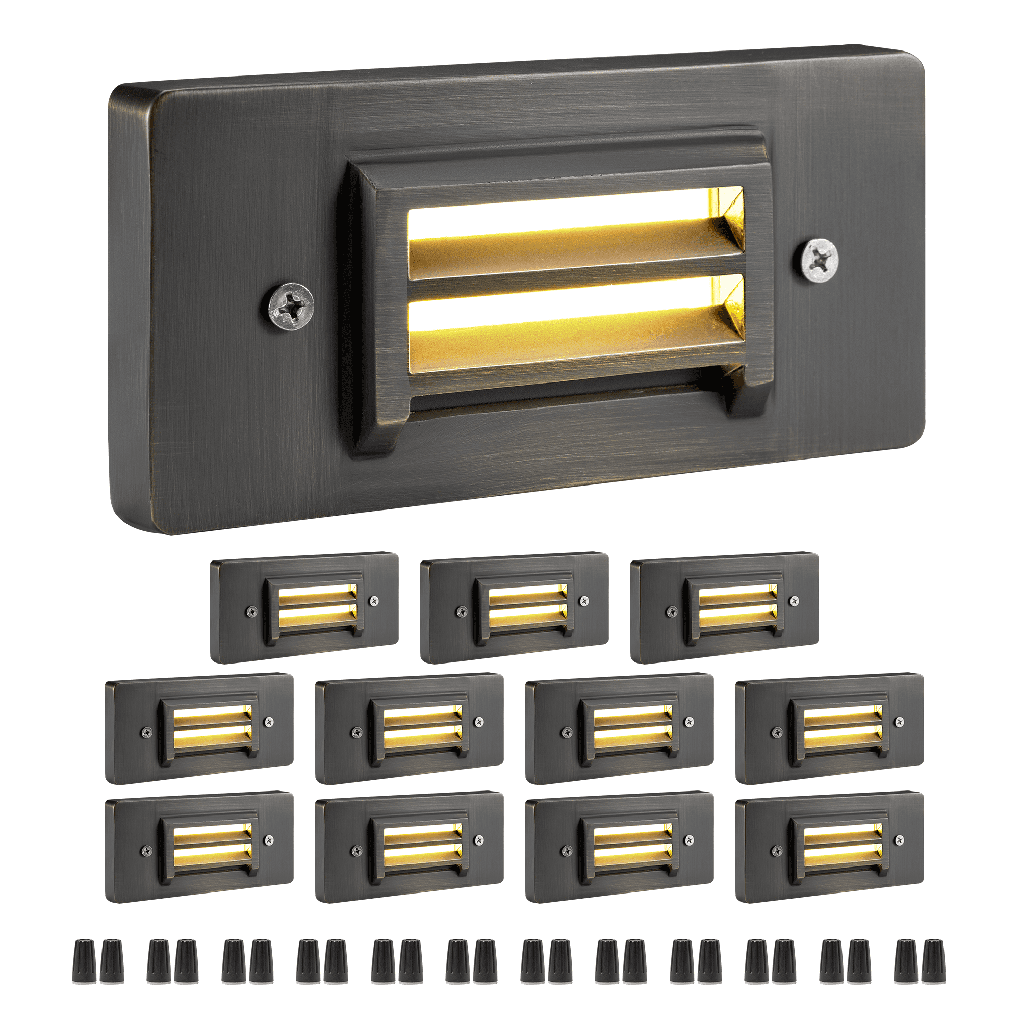 Gardenreet Die Cast Brass Step Light Outdoor Waterproof, Dimmable 2W ...