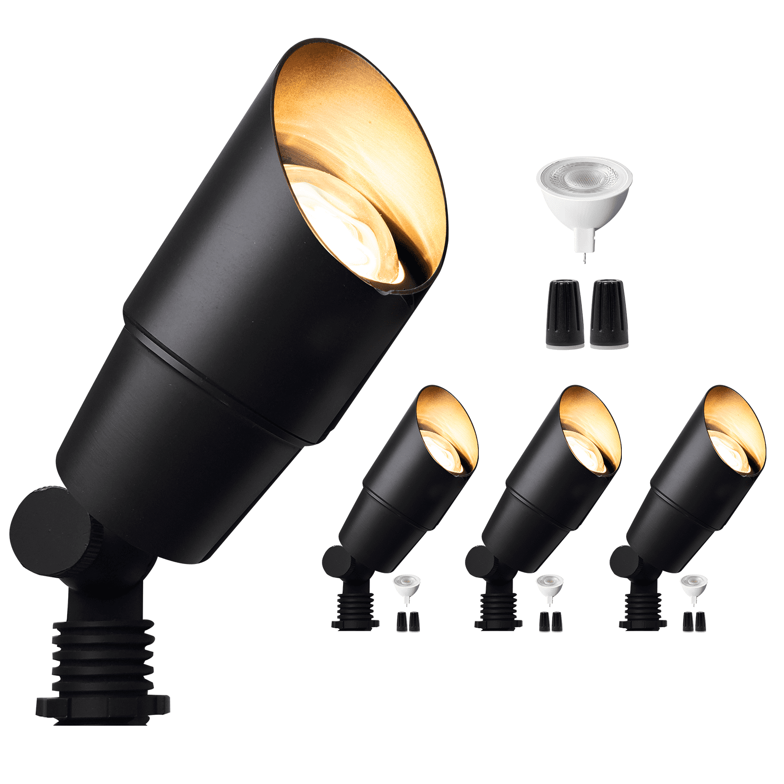 Gardenreet Mini Solid Brass Landscape Spotlight,12V Low Voltage Black ...