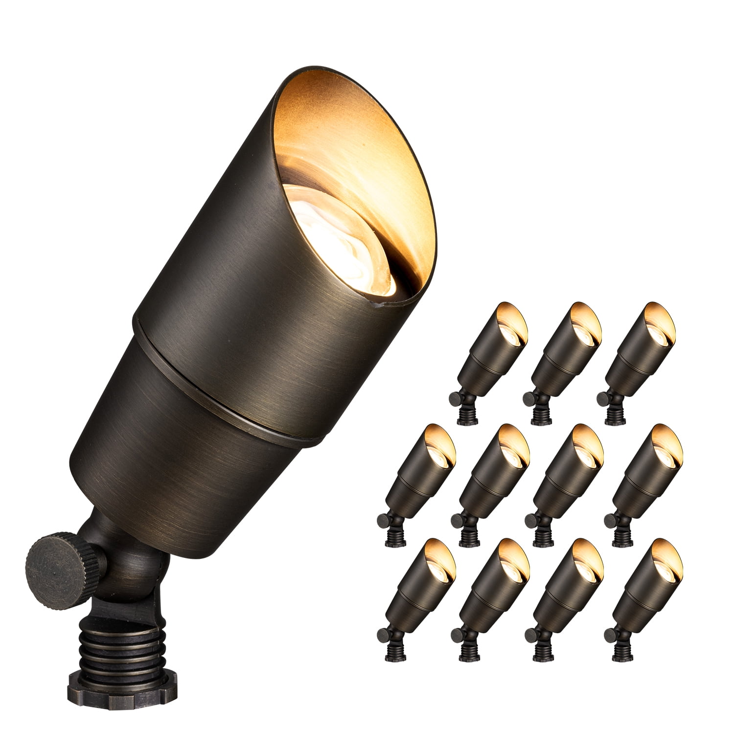 Gardenreet Mini Solid Brass Landscape Spotlight,12V Low Voltage Uplight ...