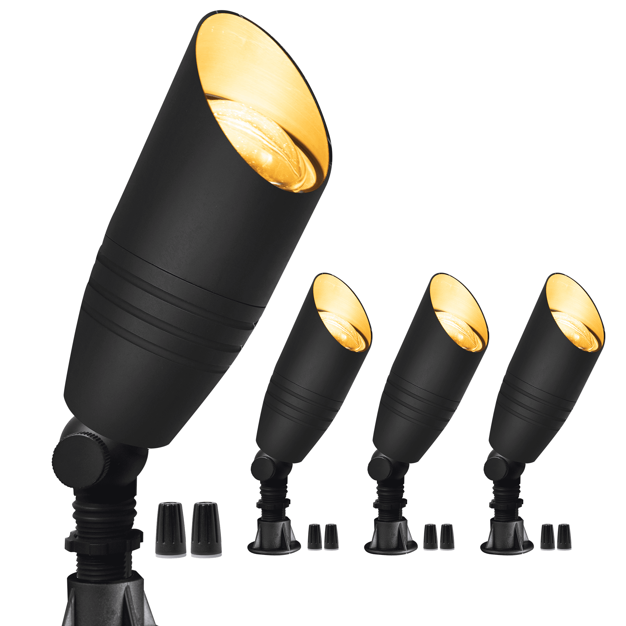 Gardenreet Solid Brass Black Landscape Spotlight, Outdoor 12V Low ...