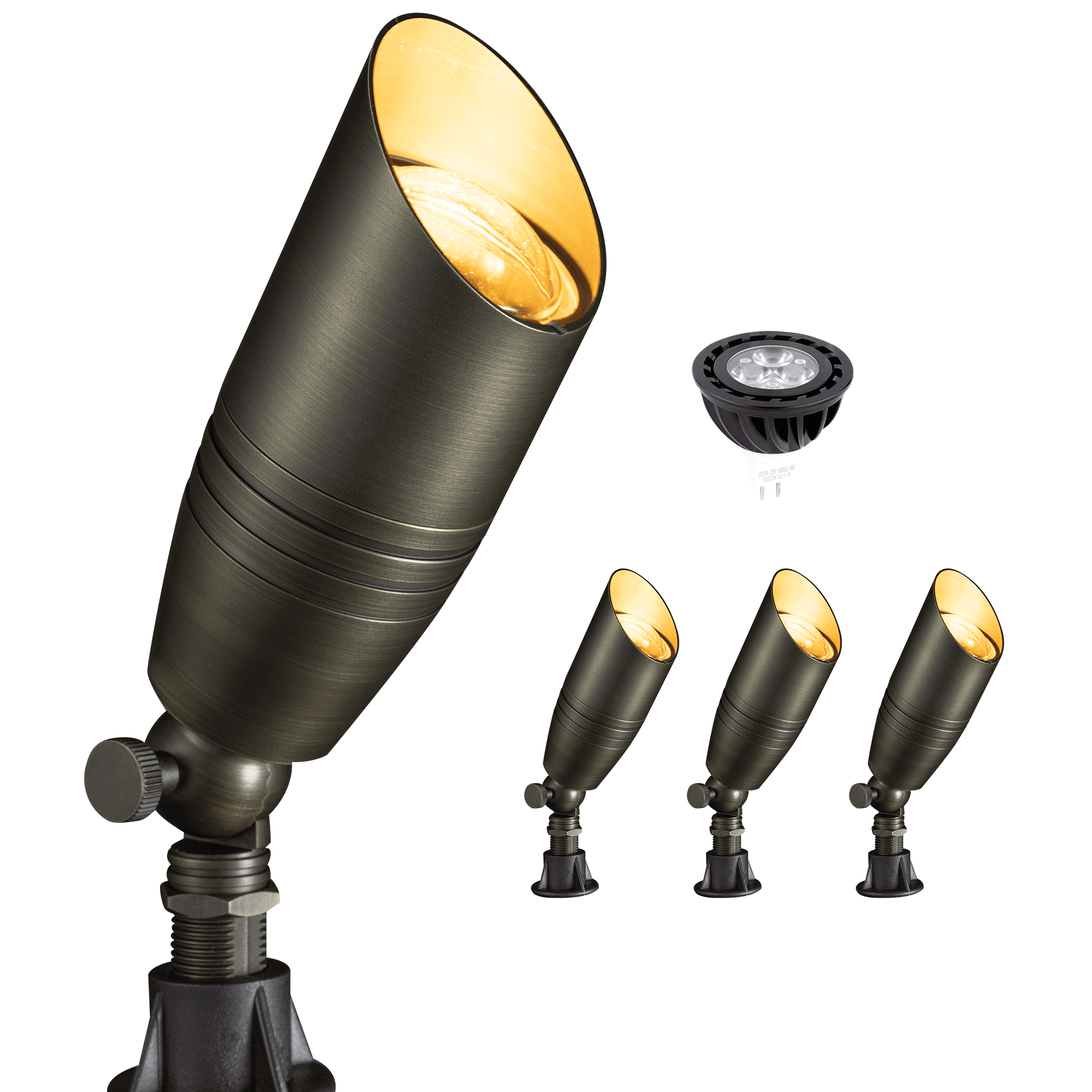 Gardenreet Solid Brass Landscape Spotlight,12V Low Voltage Uplight ...