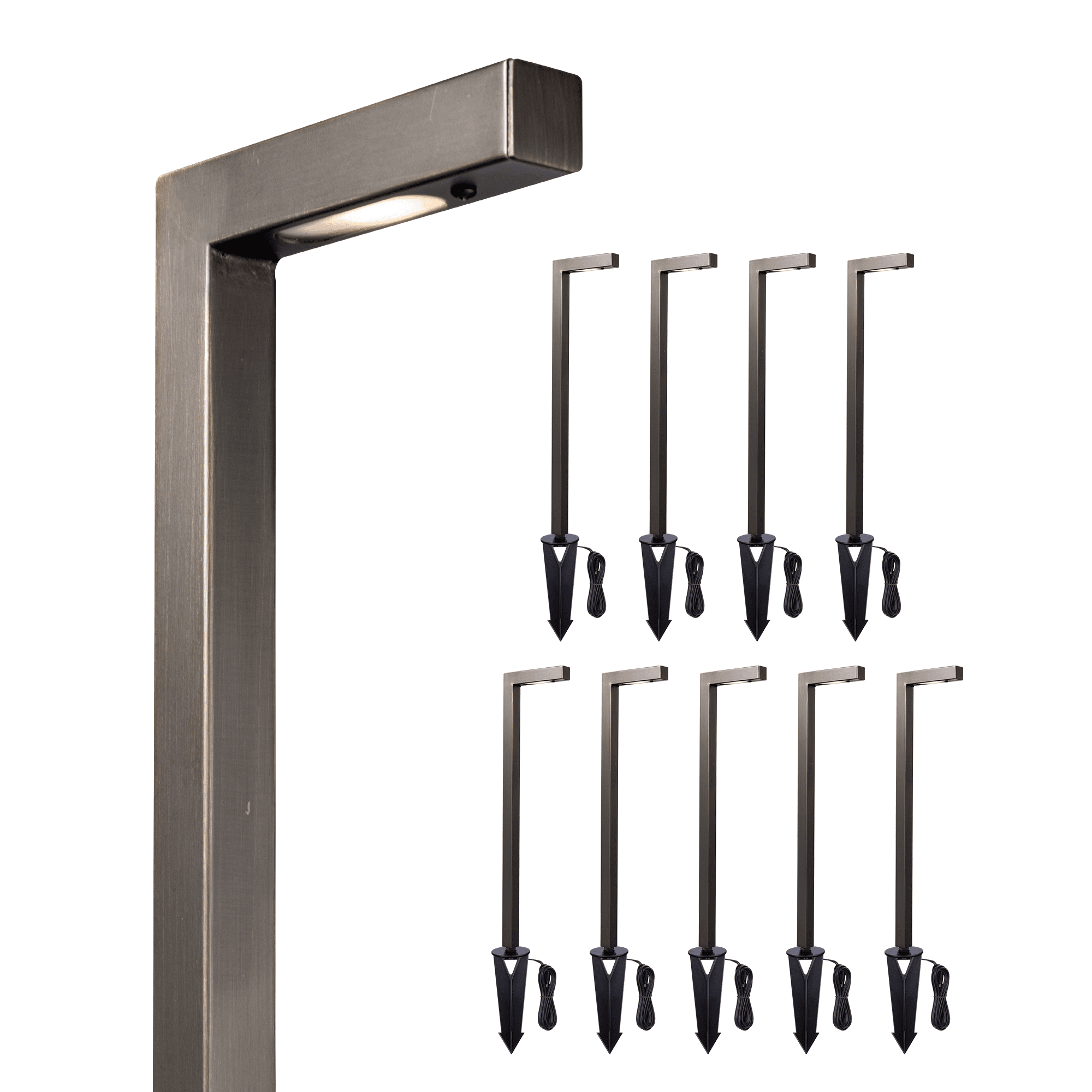 Gardenreet Solid Brass Low Voltage Landscape Pathway Light, LED Outdoor ...