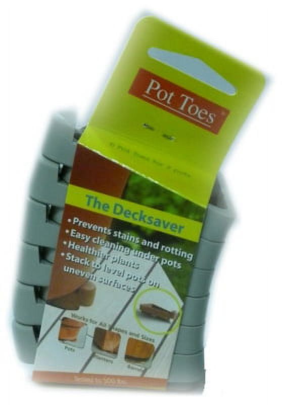 Gardenrite Pot Toes 6 Pack Light Grey Pot Toes PT-06LGCS - Pack of 6 ...