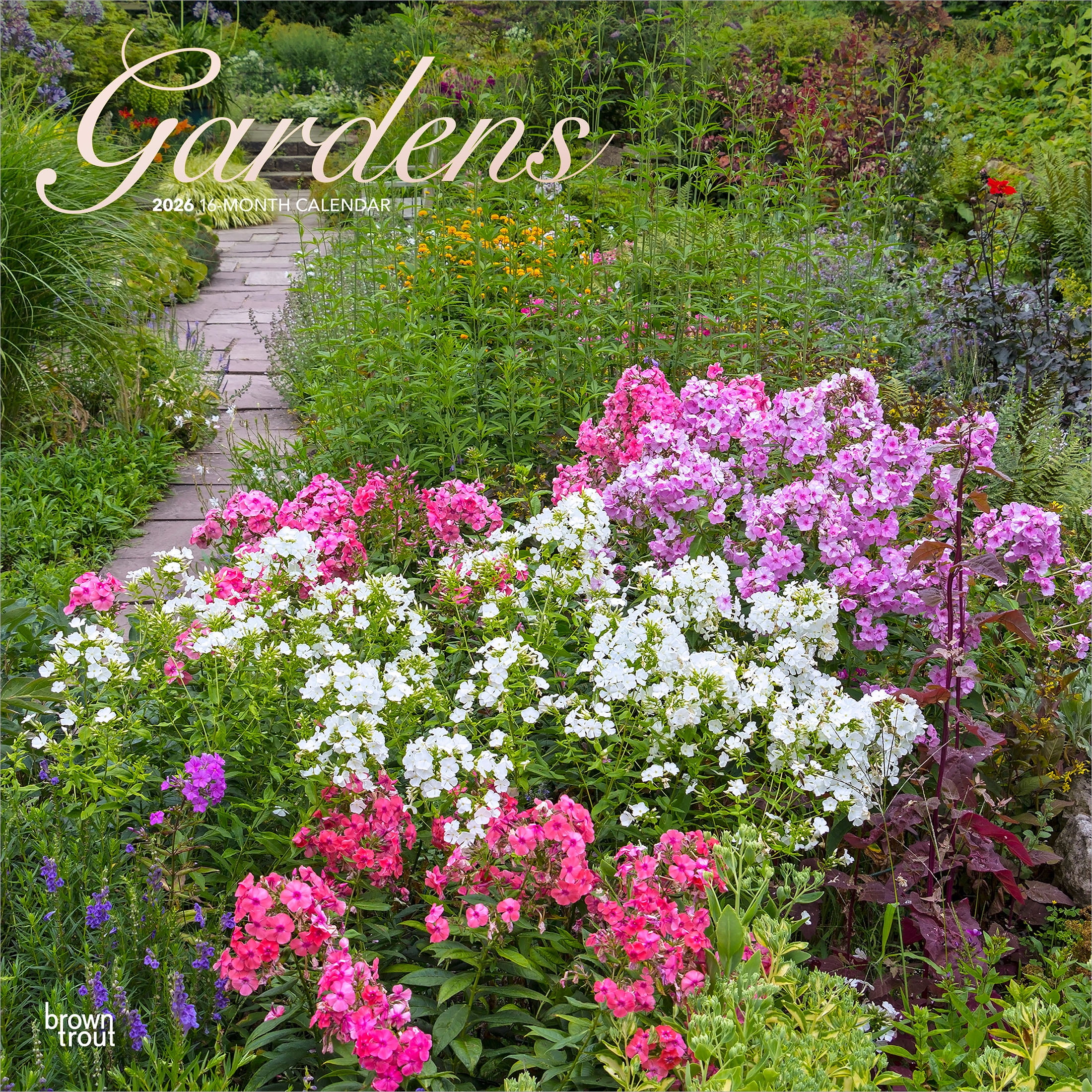 Gardens | 2026 12x24" (Hanging) Square Wall Calendar | Plastic-Free ...