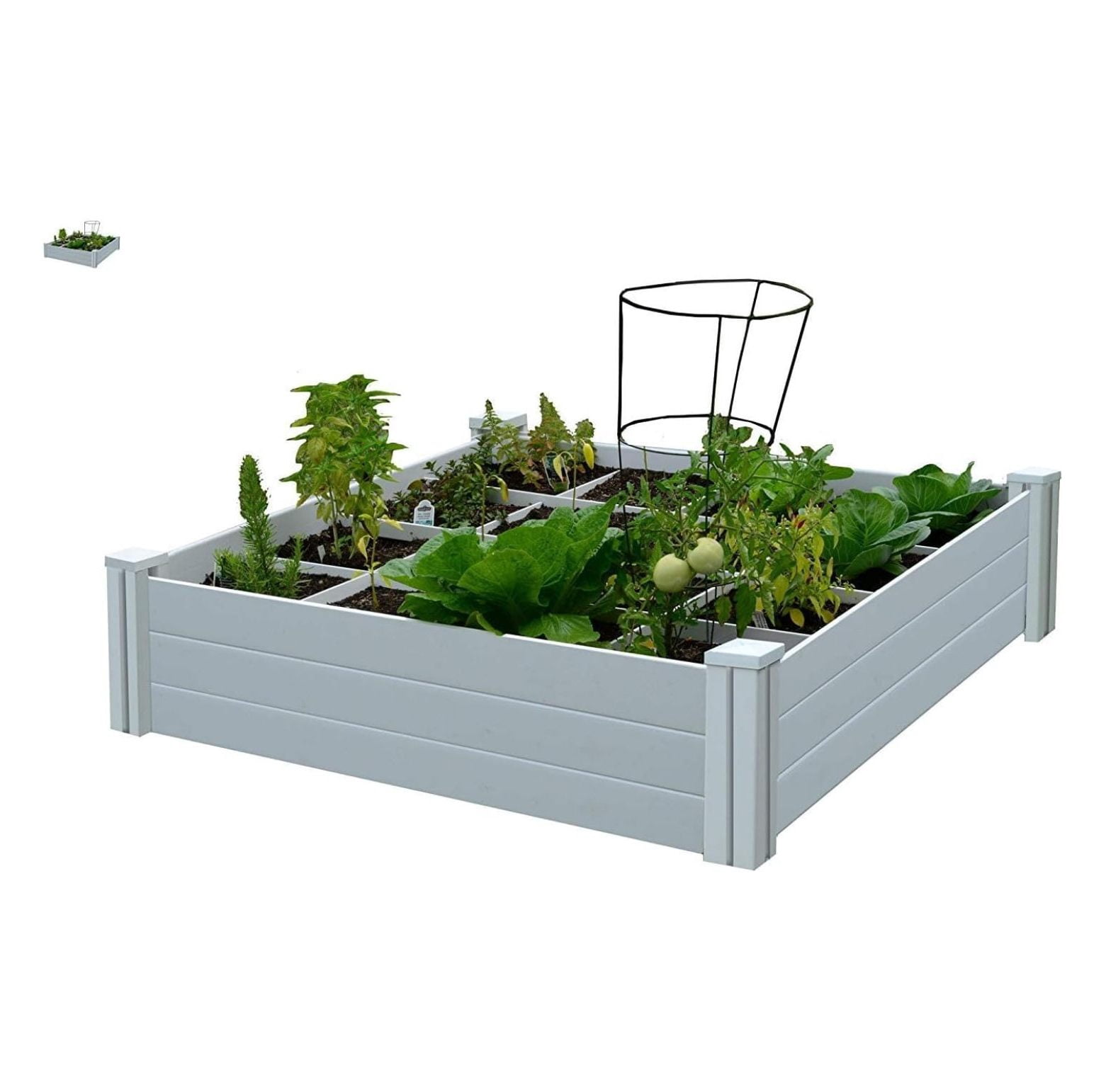 Gardens 4x4 Garden Bed with Grow Grid, Packaging may vary 11" H ...