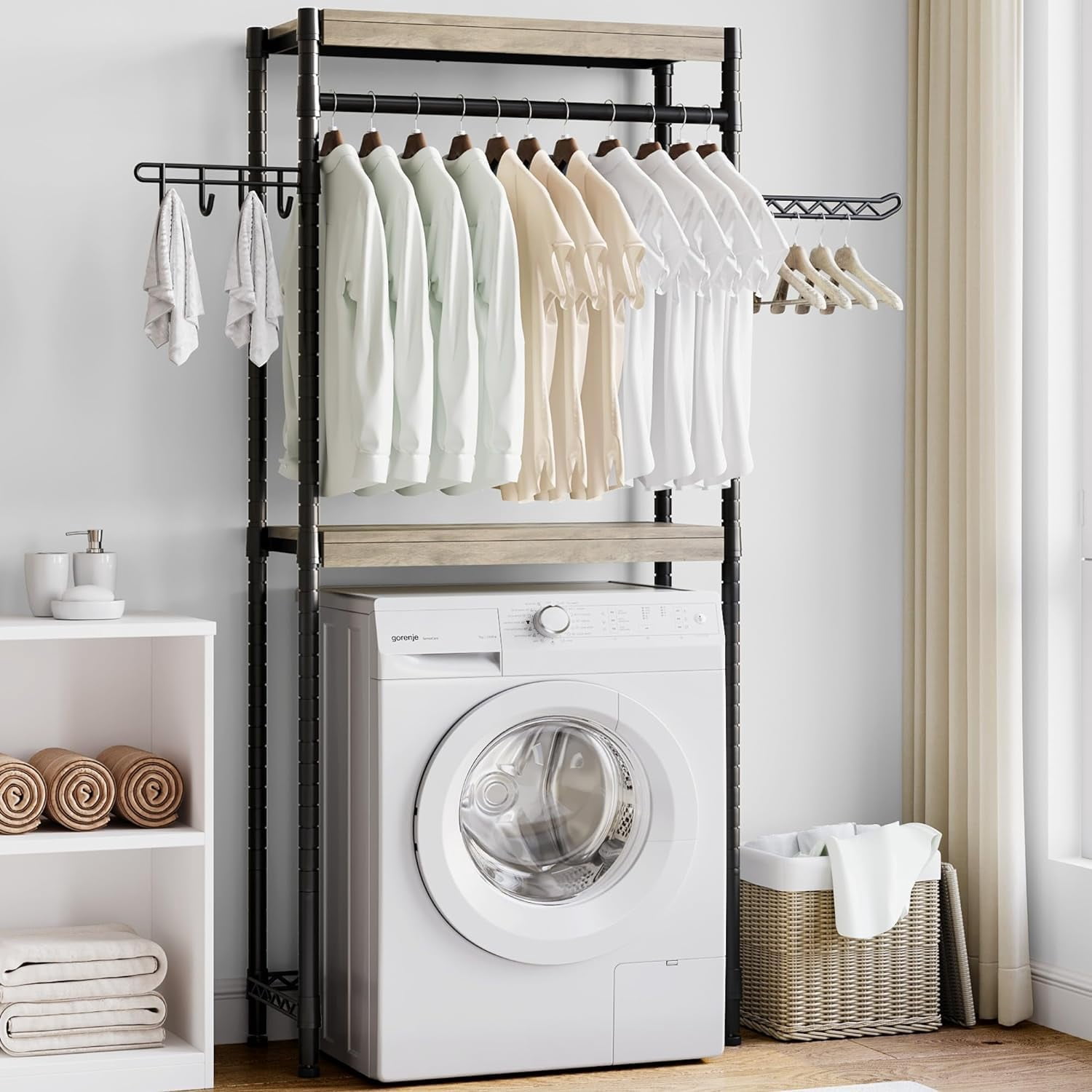 Garderth Over Washer And Dryer Shelves,5-Tier Standing Shelf,Laundry ...