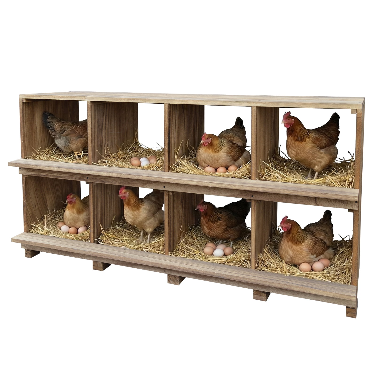 Garderth Wooden Nesting Box,8 Compartment Chicken Nesting Box With ...