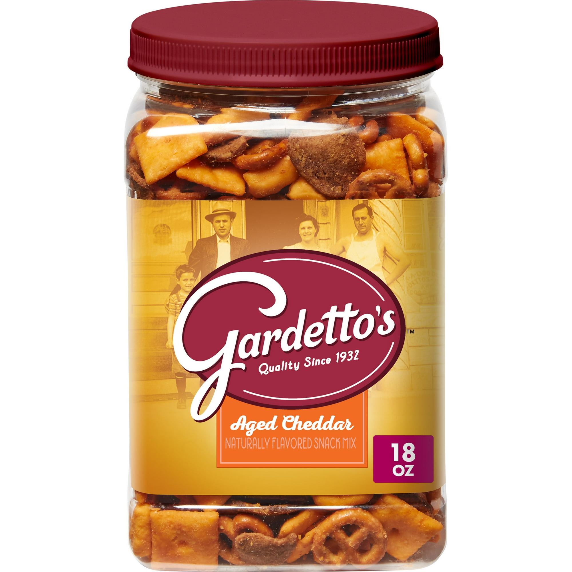 Gardetto's Snack Mix, Aged Cheddar, Salty Snacks Tub, 18 oz - 2 Pack ...