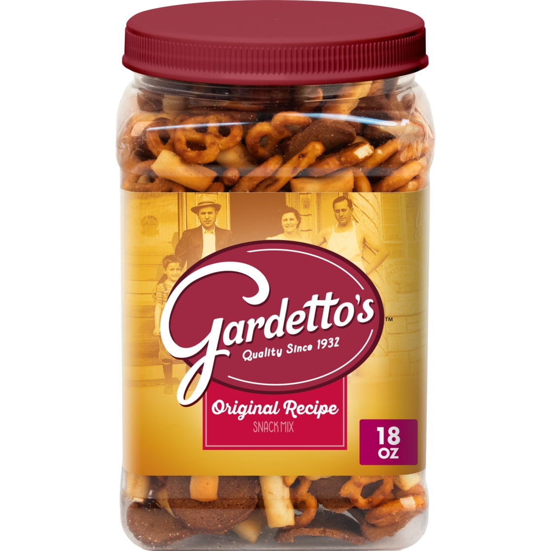 Gardetto's Snack Mix, Original Recipe, Salty Snacks Tub, 18 oz ...