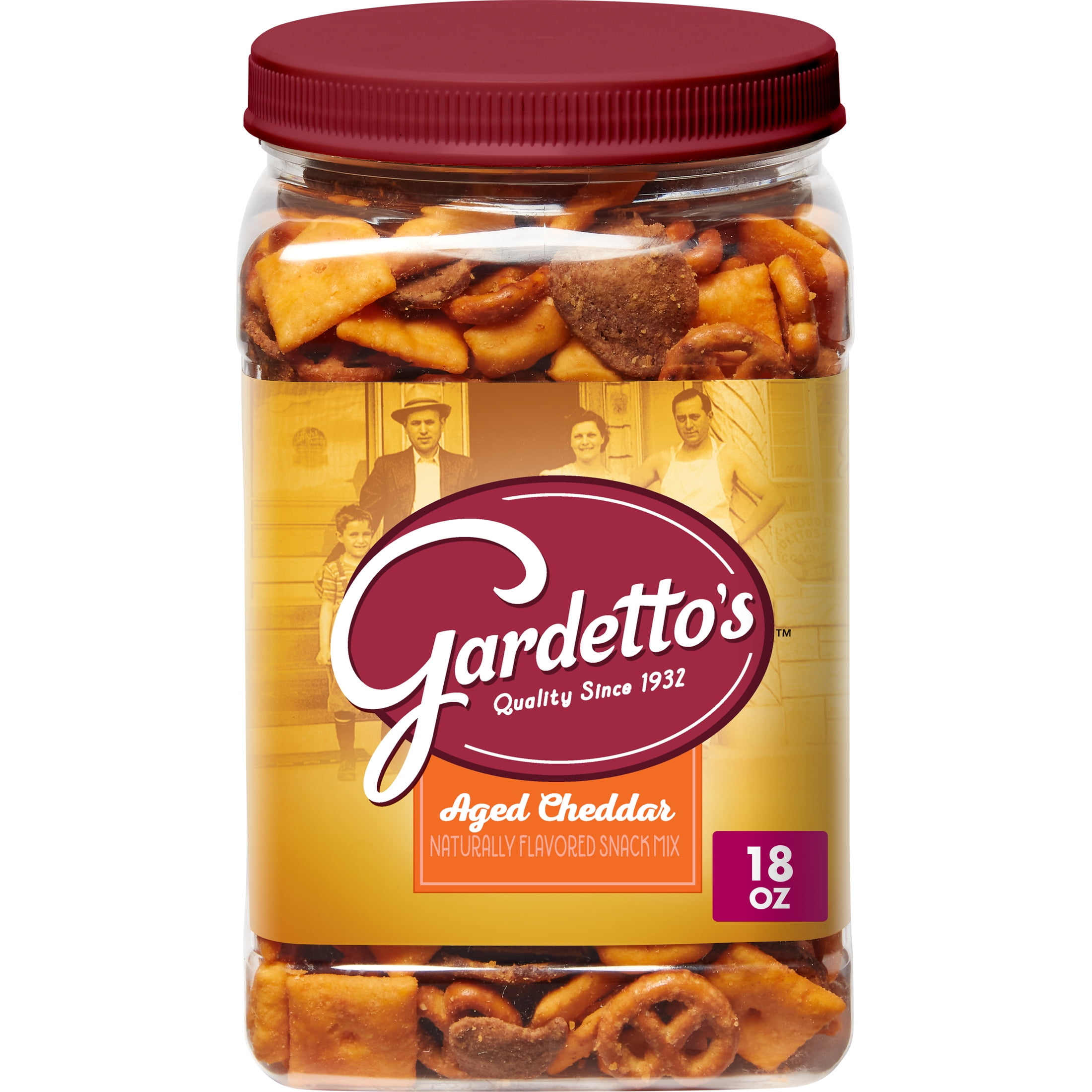 Gardetto's Snack Mix, Aged Cheddar, Salty Snacks Tub, 18 oz - Walmart.com