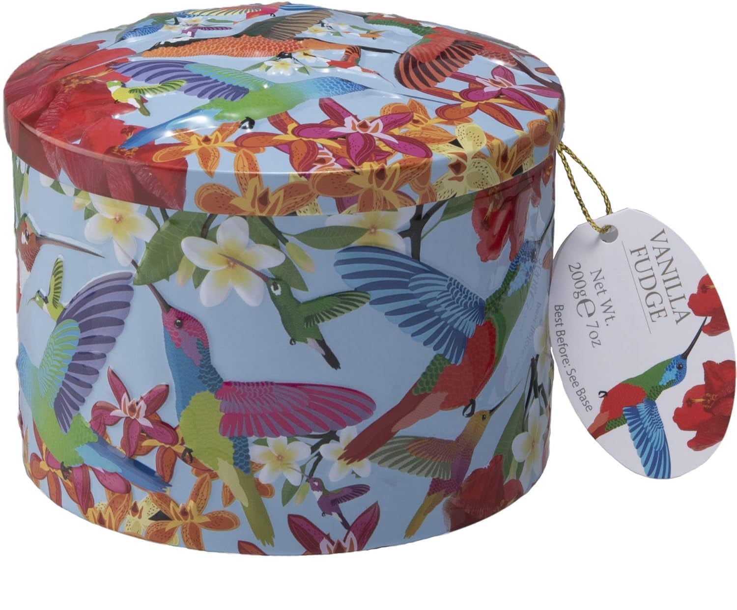 Gardiners of Scotland Handmade BCF26 Fudge 200g Round Tin, Hummingbird ...