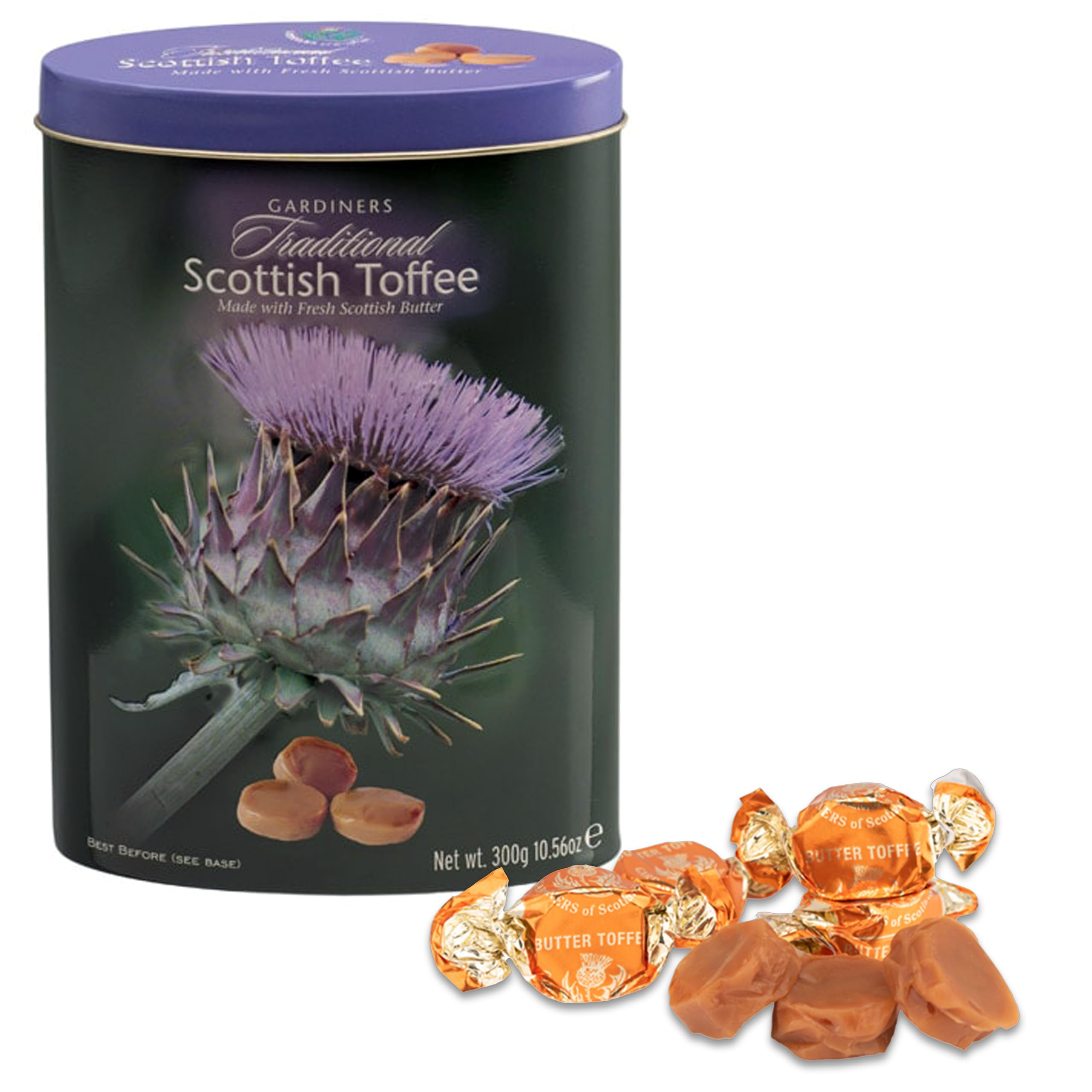 Gardiners of Scotland Handmade Fudge 300g Tin, Scottish Thistle ...