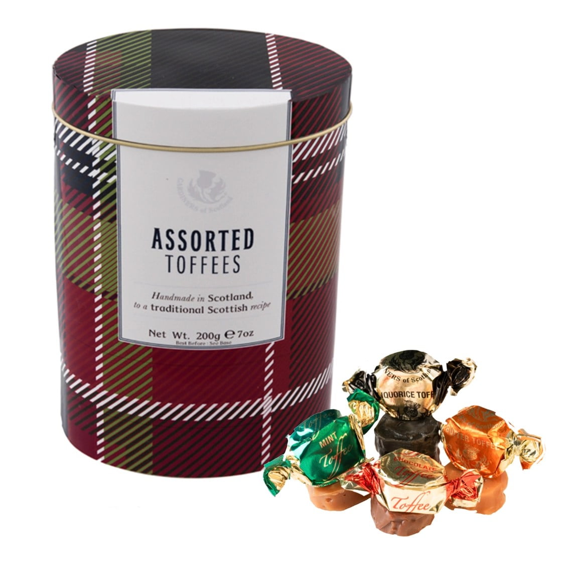 Gardiners of Scotland Scottish Assorted Toffees Tartan Tin -- 200g ...