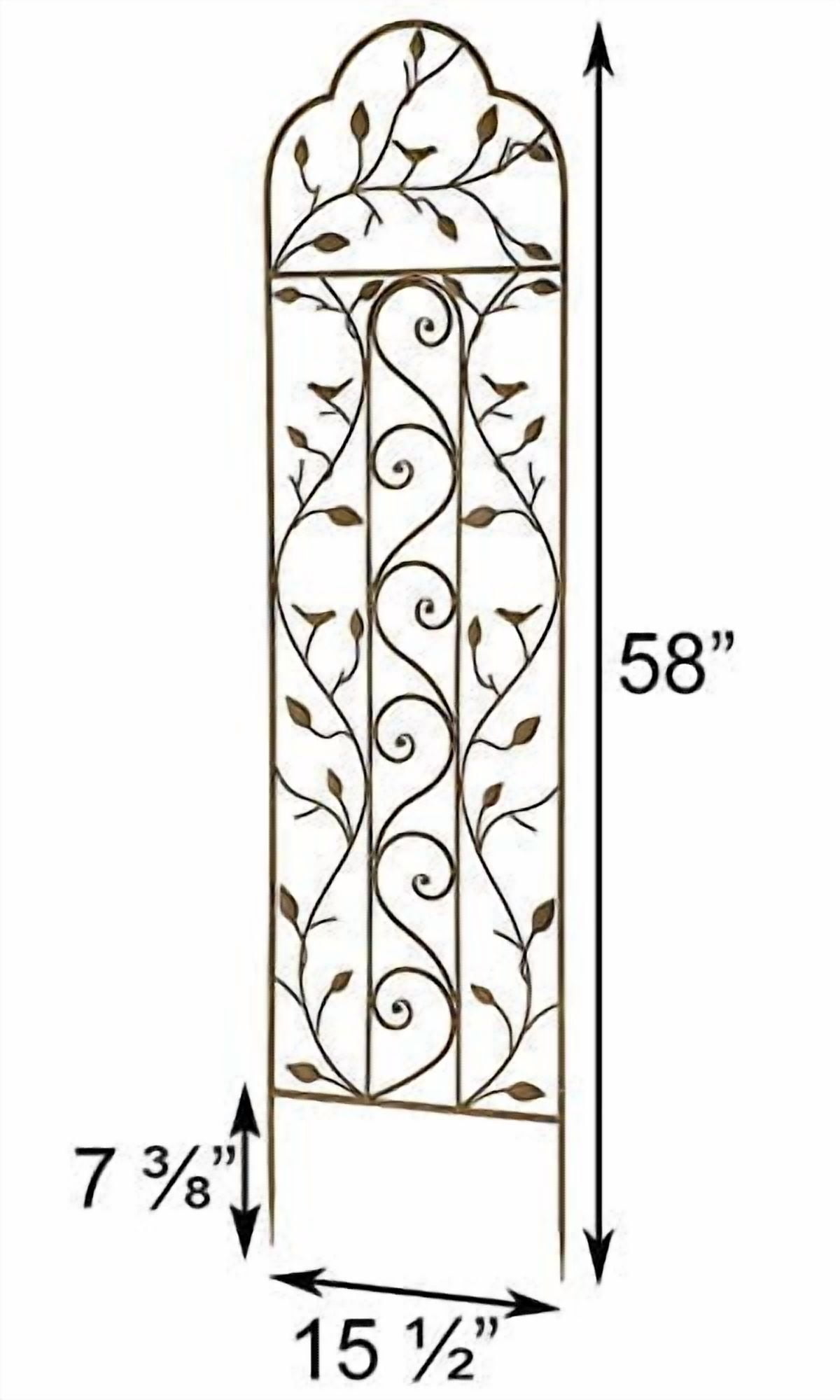 Gardman Aged Bronze Nature Trellis Set – 58” H, Set of 2 Decorative ...