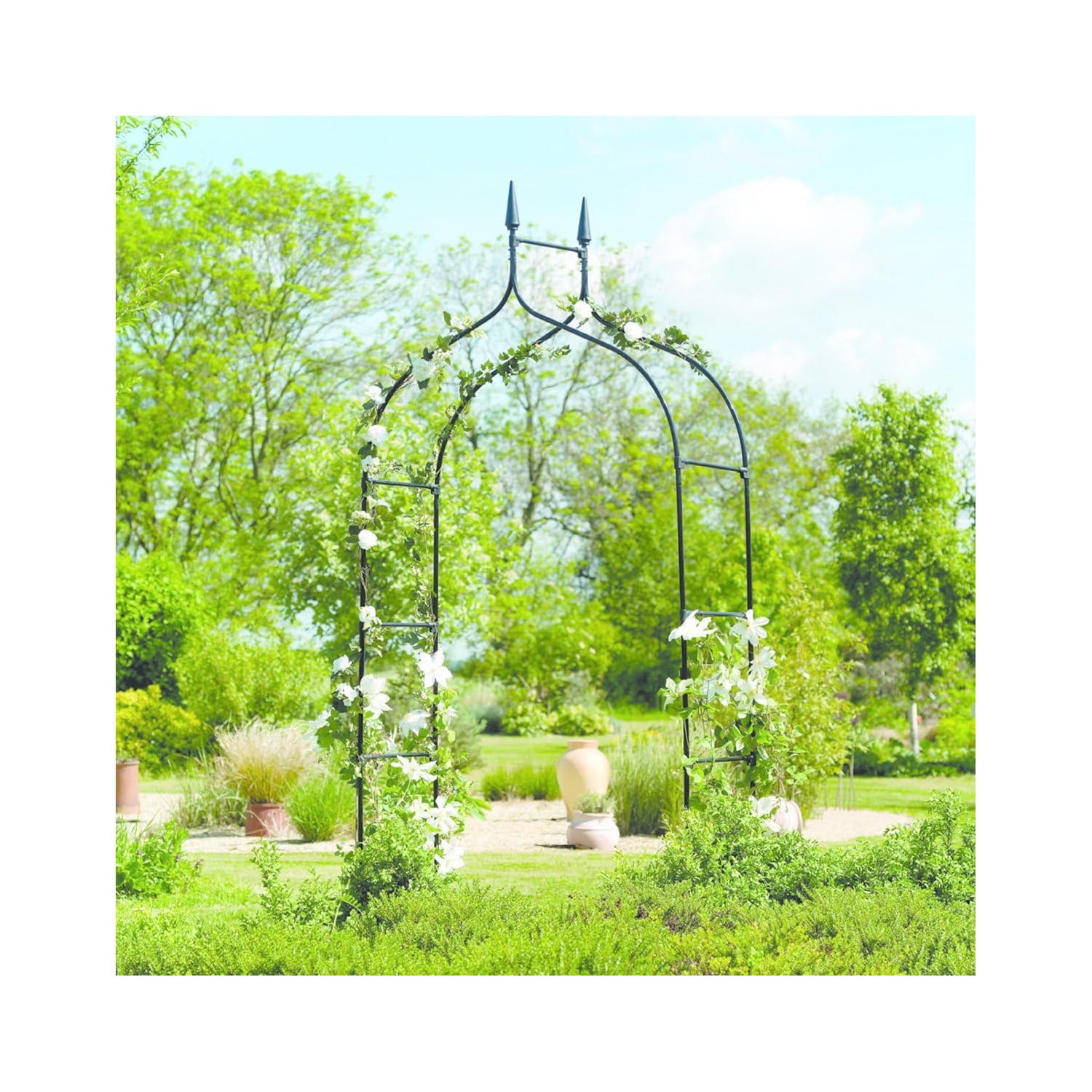 Gardman Deluxe Extra Tall Gothic Garden Archway - Heavy Duty Outdoor ...