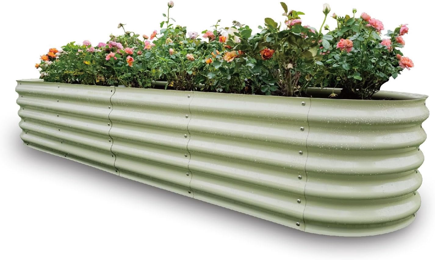 Gardmax Galvanized Raised Garden Bed, Lightweight Planter Boxes Outdoor ...