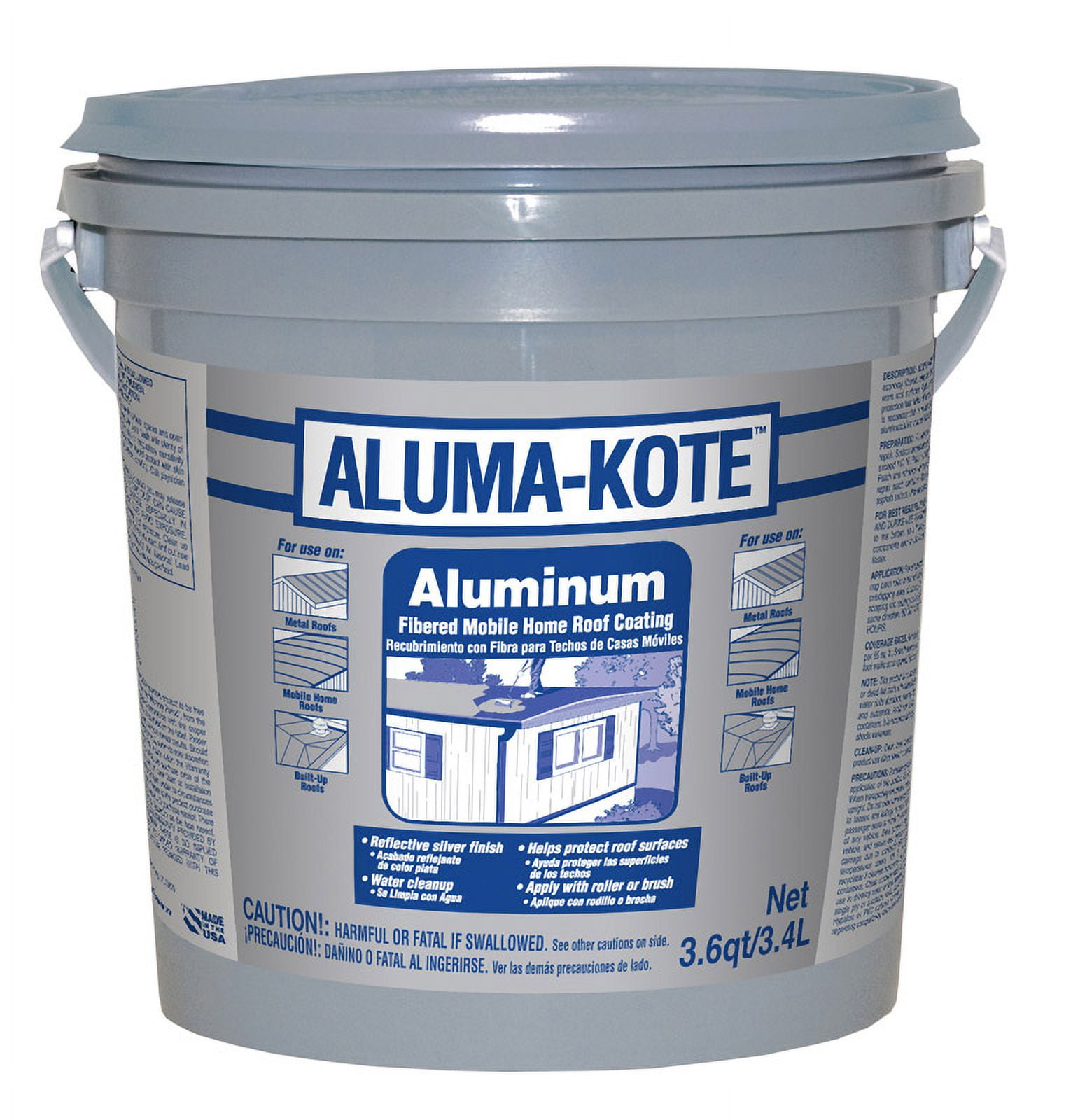 Gardner Aluma-Kote Seal Asphalt & Metal Roof Coating, Gloss Silver ...