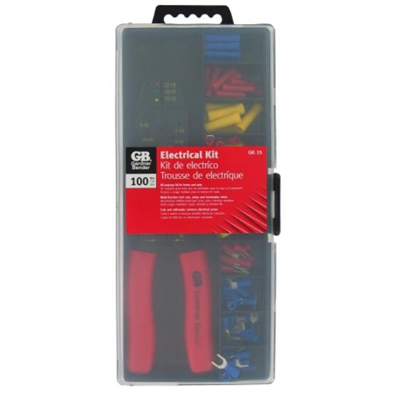 Gardner Bender 100 Piece Insulated Terminal & Crimping Tool Kit GK-15N ...