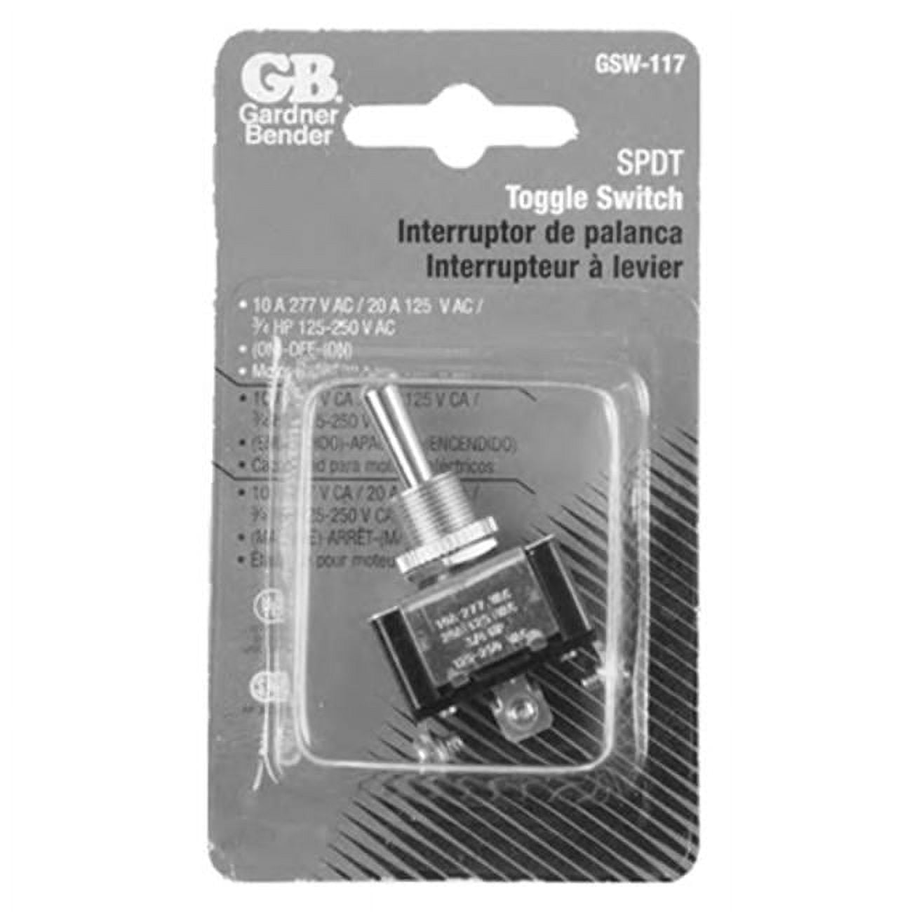 Gardner Bender Heavy-Duty SPDT Screw Double Throw Toggle Switch GSW-117 ...