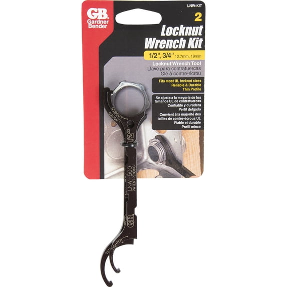 Gardner Bender Locknut Wrench Kit (2-Piece) LNW-KIT - Walmart.com