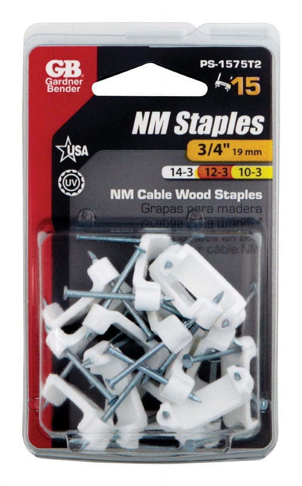 Gardner Bender 3/4 in. W Plastic Insulated Cable Staple 15 pk - Walmart.com