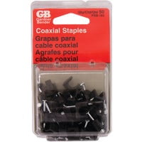 Gardner Bender Cable Staple,1/4In,Plastic, Coaxial,Pk50 PSB-165 ...