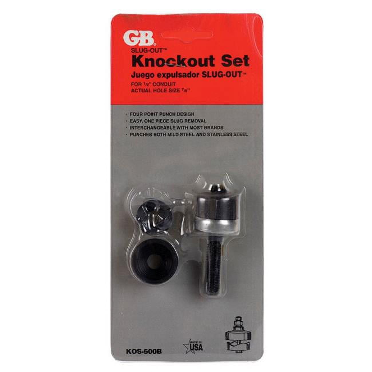 Gardner Bender Slug-Out 1/2 in. Stainless Steel Knockout Punch Set 1 in. L 2 pc - Walmart.com