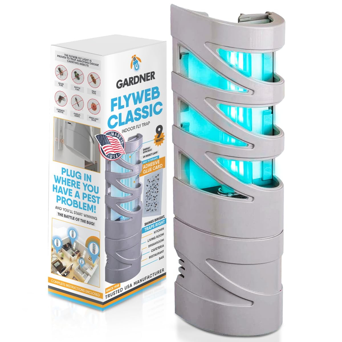 Gardner - Fly Traps Indoor for Home, Indoor Bug Trap, Plug in Bug ...