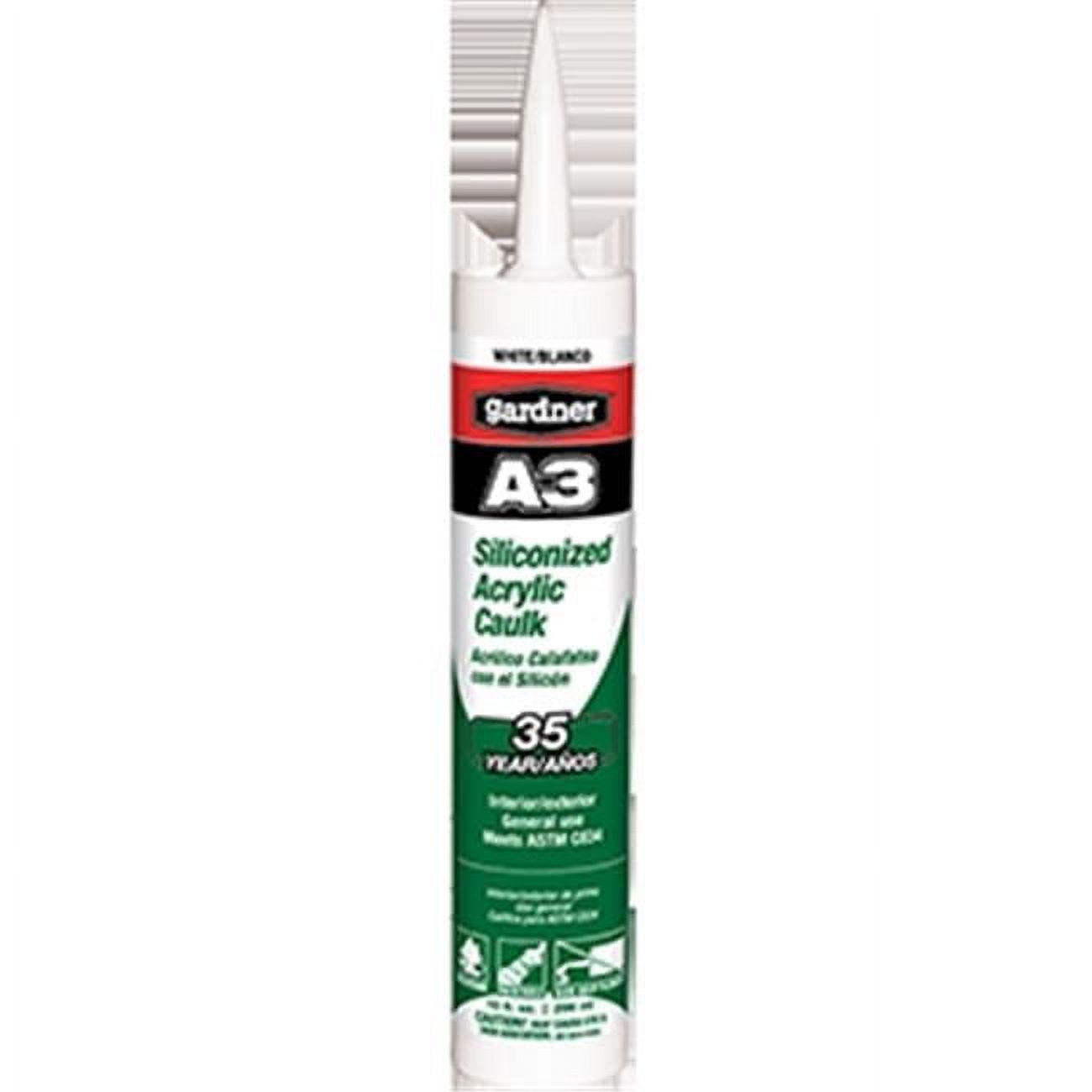 Gardner Gibson 3019-1-61 10 oz White A3 Siliconized Acrylic Sealant ...