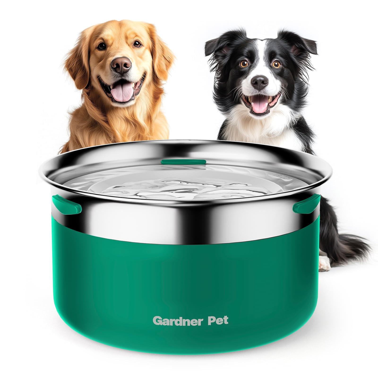 Gardner Pet Dog Bowls YYF14 1 Gallon (3.85L) Stainless Steel No Spill ...