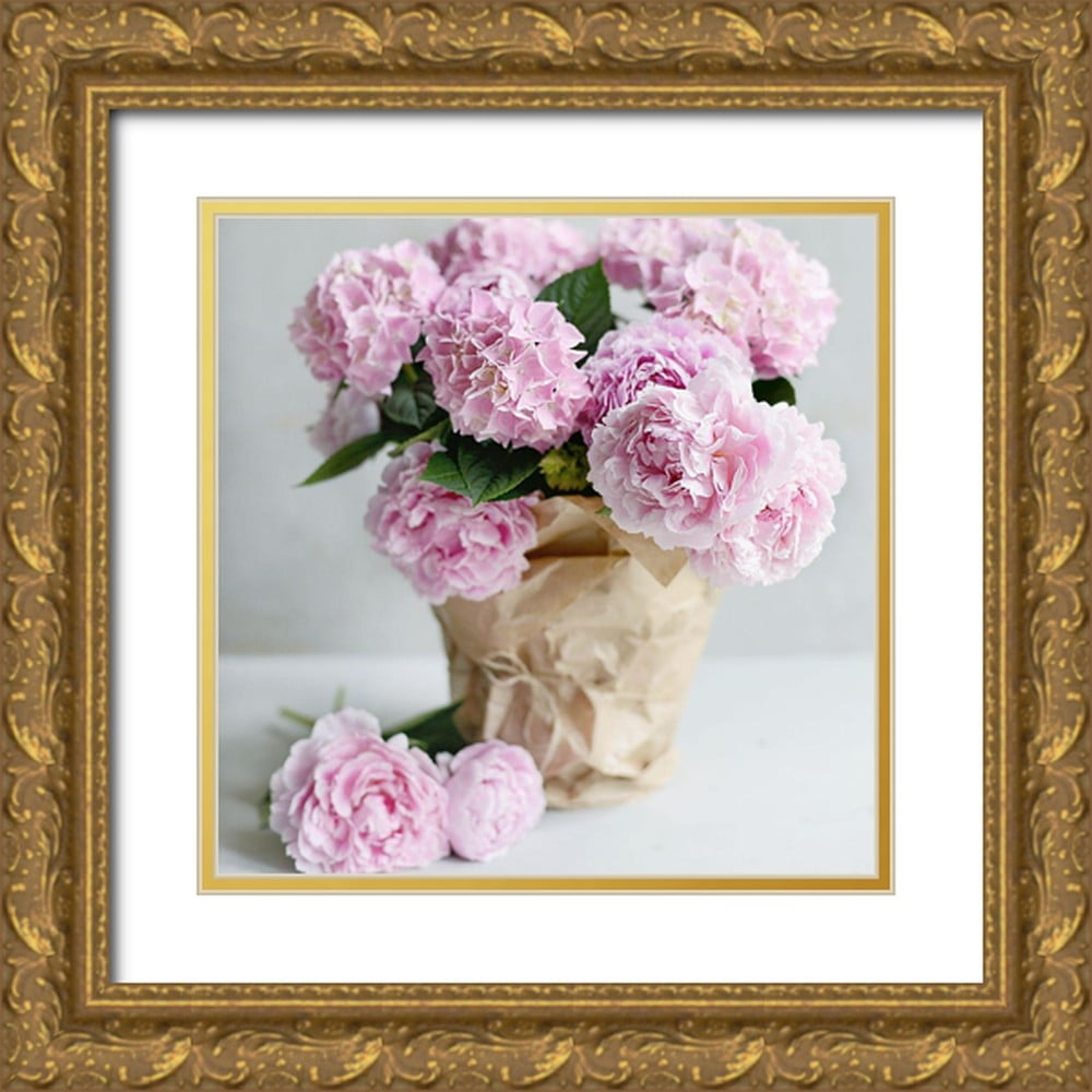 Gardner, Sarah 12x12 Gold Ornate Wood Framed with Double Matting Museum Art Print Titled - Pink ...