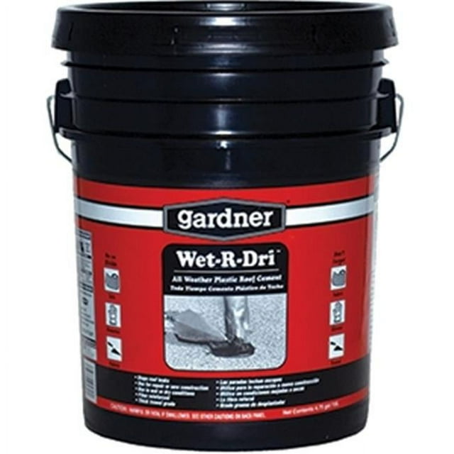 Gardner WET-R-DRI Gloss Black Patching Cement All-Weather Roof Cement 5 ...