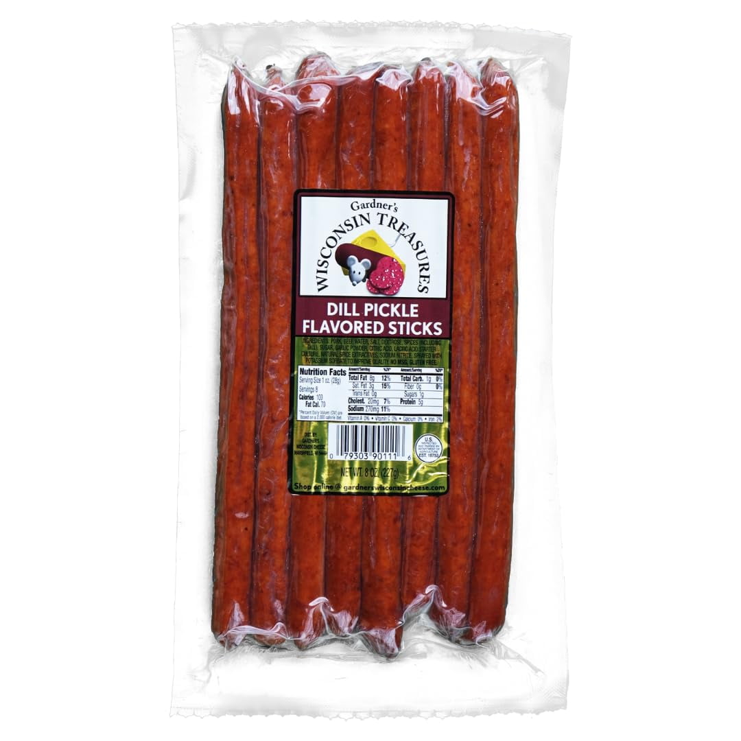 Gardner's Wisconsin Cheese, Meat DPF11 Sticks (1 Ounce Sticks, Pack of ...