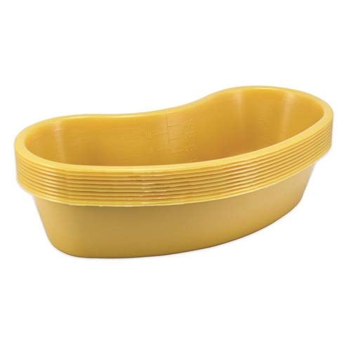 Garduated 500 ml Kidney Shaped Plastic Emesis Basins, Gold (Pack of 12 ...